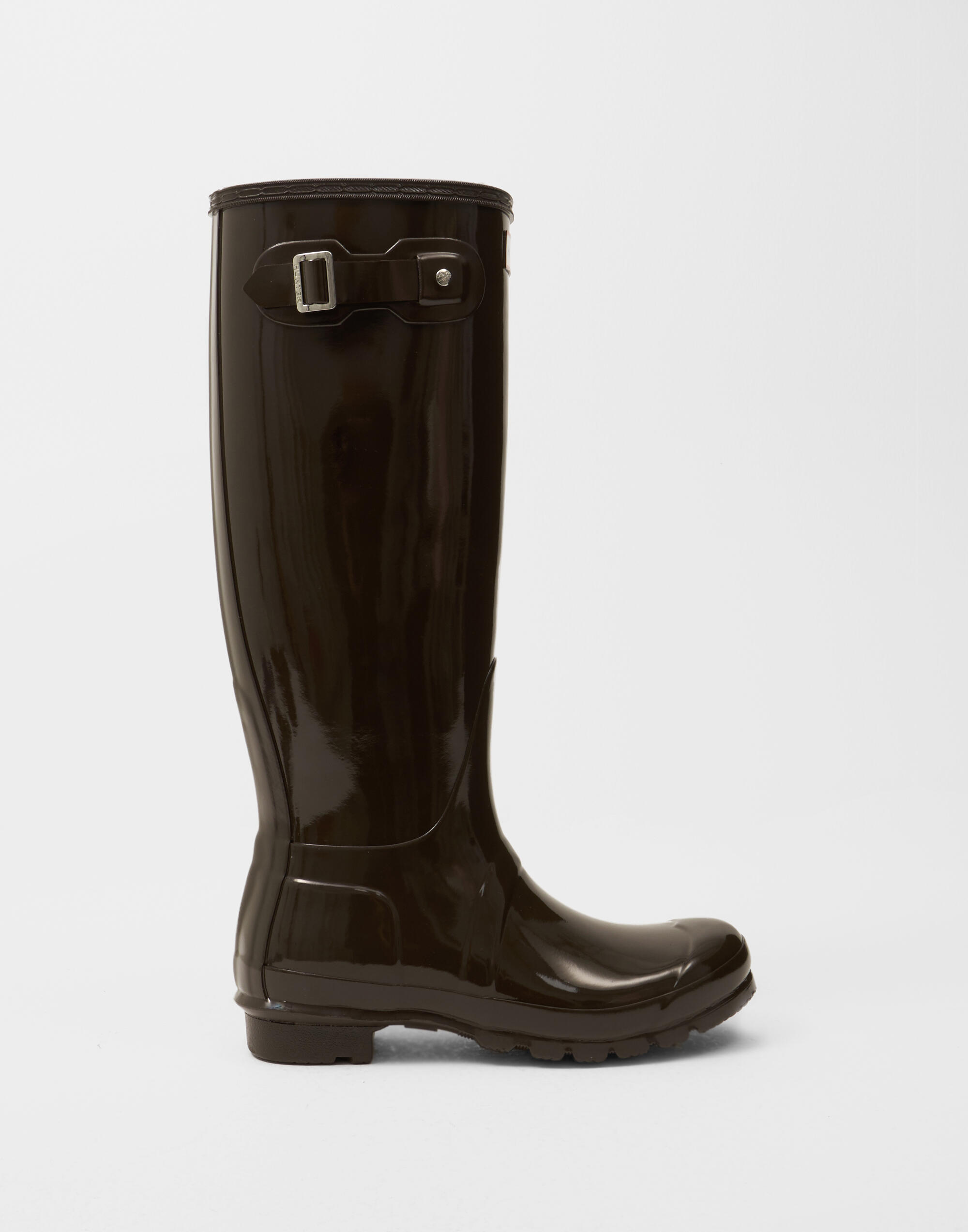 Buy Hunter ORIGINAL TALL GLOSS BOOT - Chocolate Brown | Nelly.com