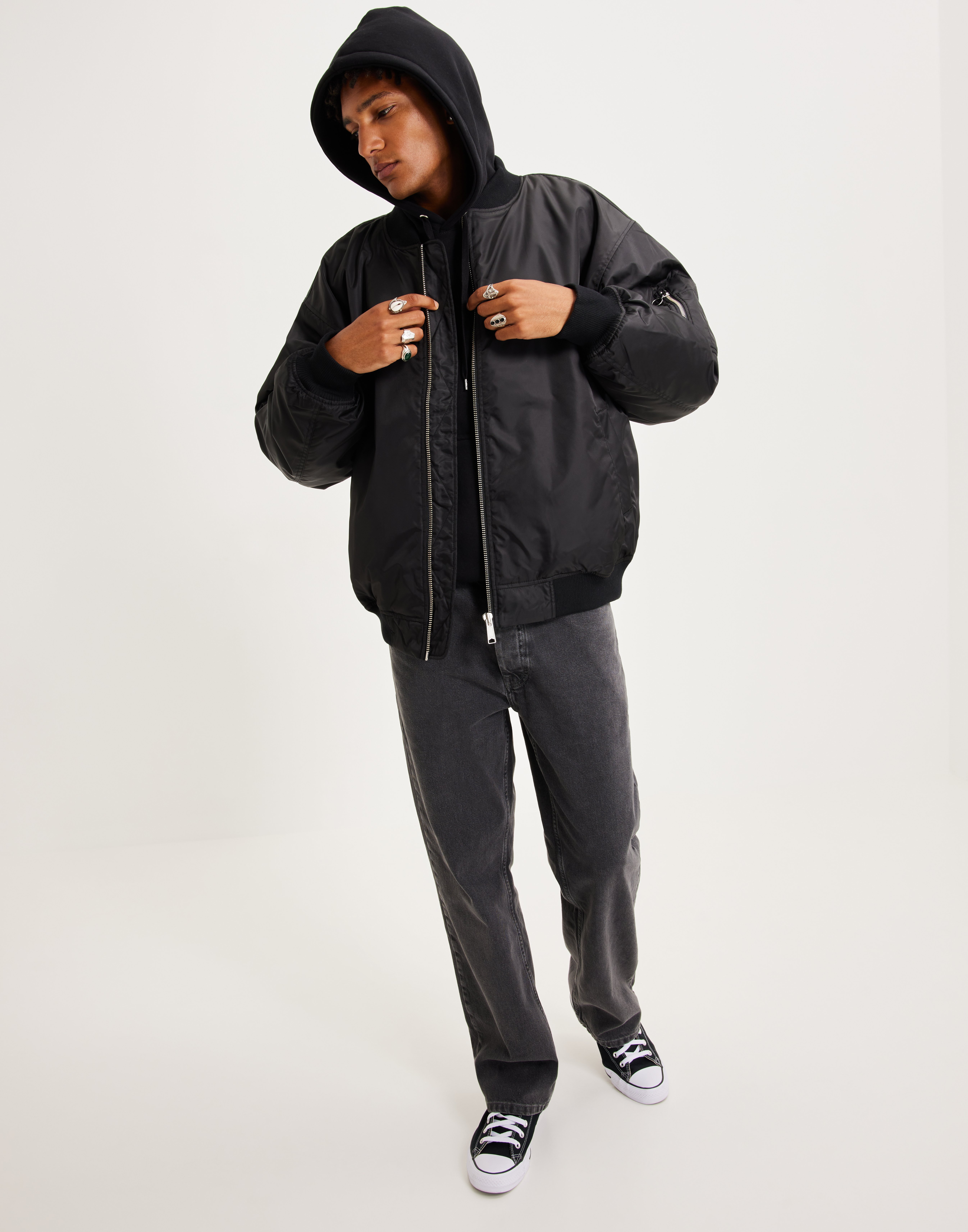 Köp Dr Denim Hector Bomber Jacket - Black | NLYMAN