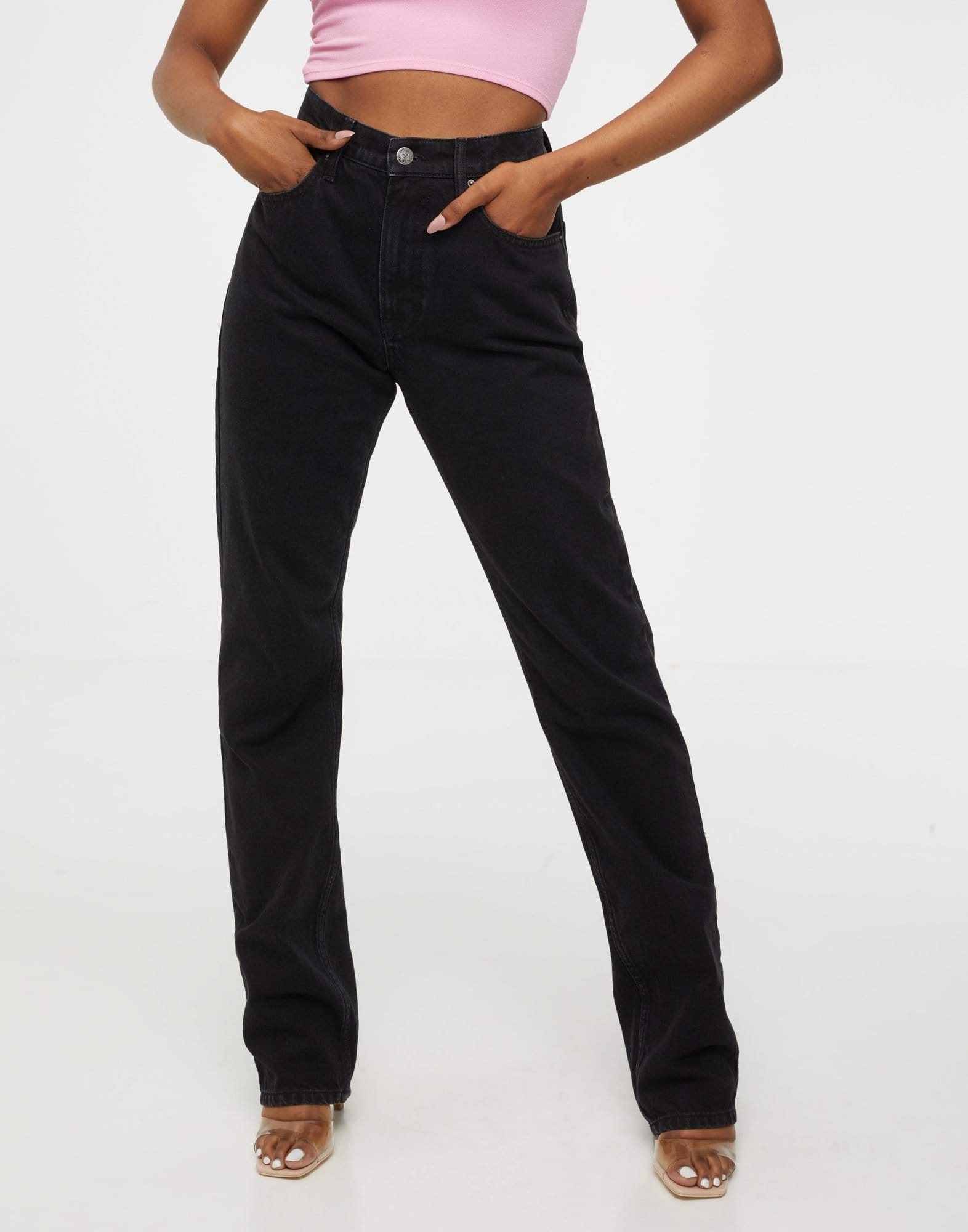 Osta Nelly Cheeky Fit Long Leg Denim - Black | Nelly.com
