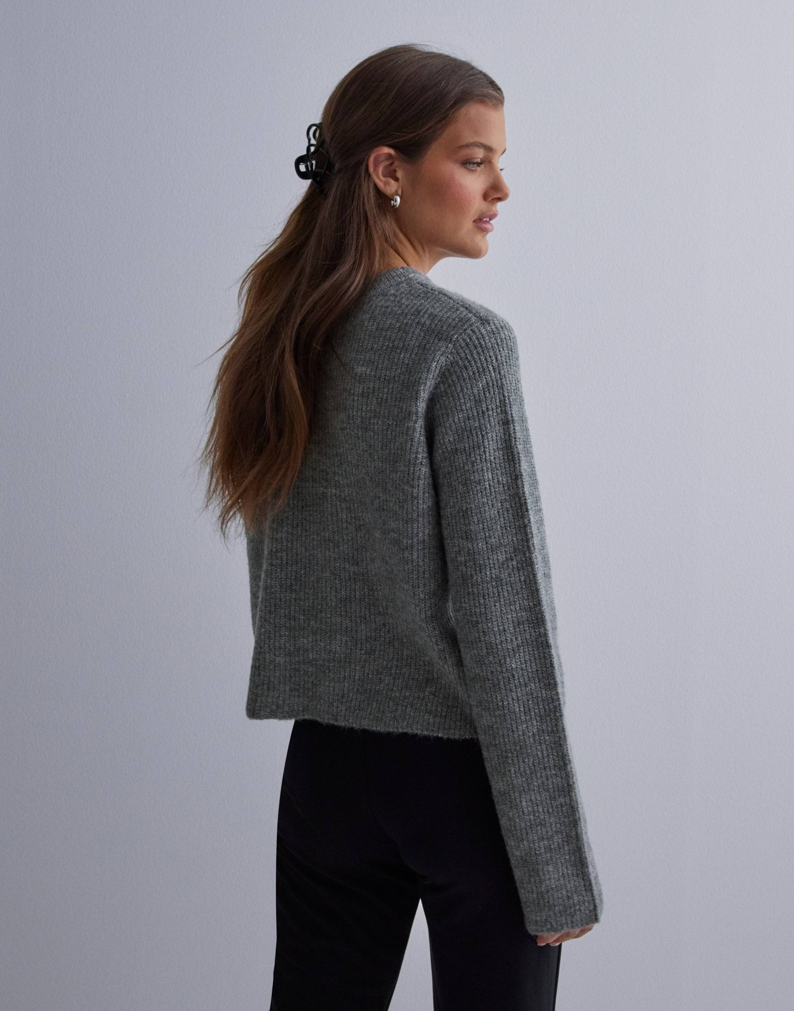 Köp Object Collectors Item OBJPARVI KNIT CARDIGAN NOOS - Medium Grey ...