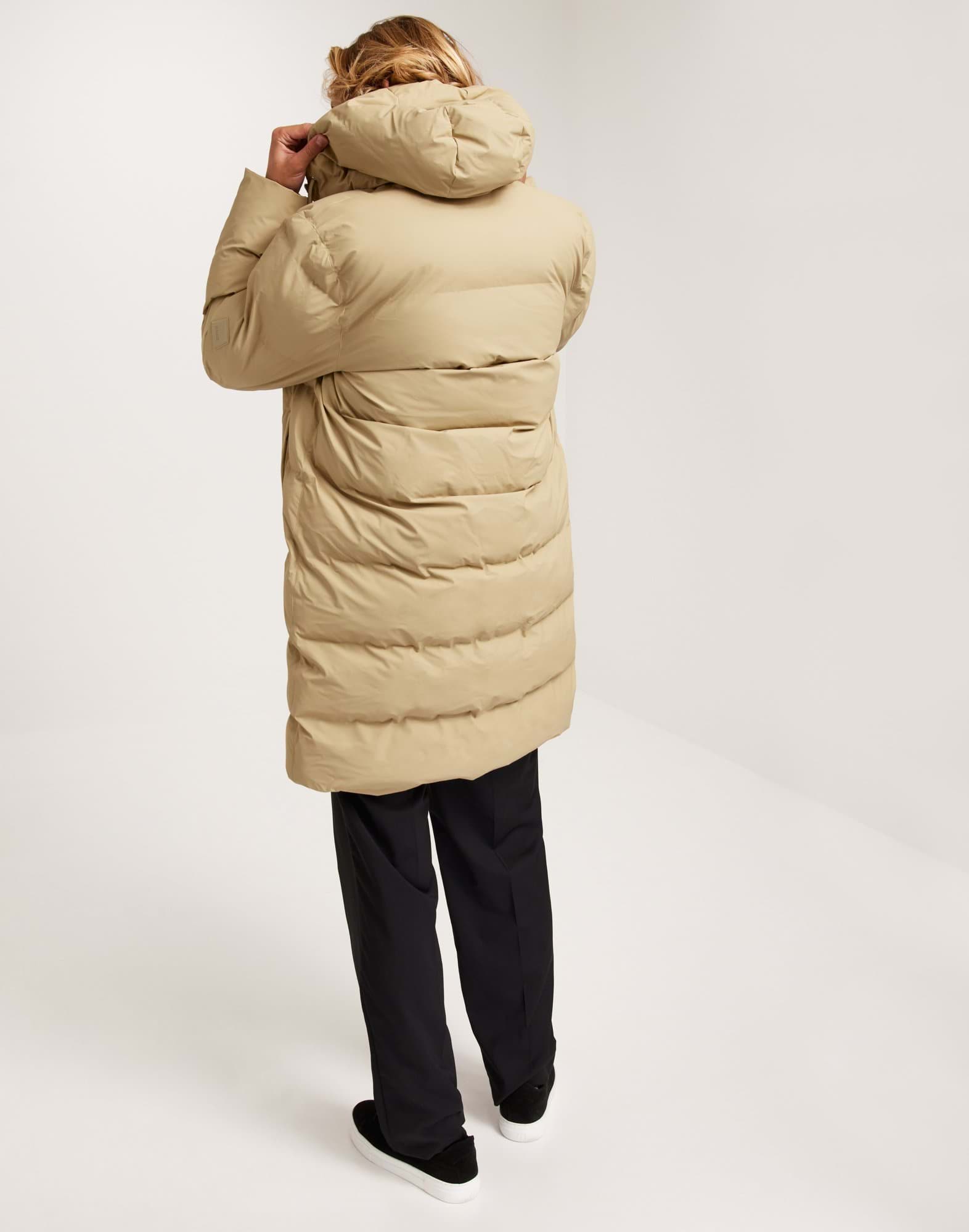 Buy Rains Alta Long Puffer Jacket W3T4 - Sand | NLYMAN