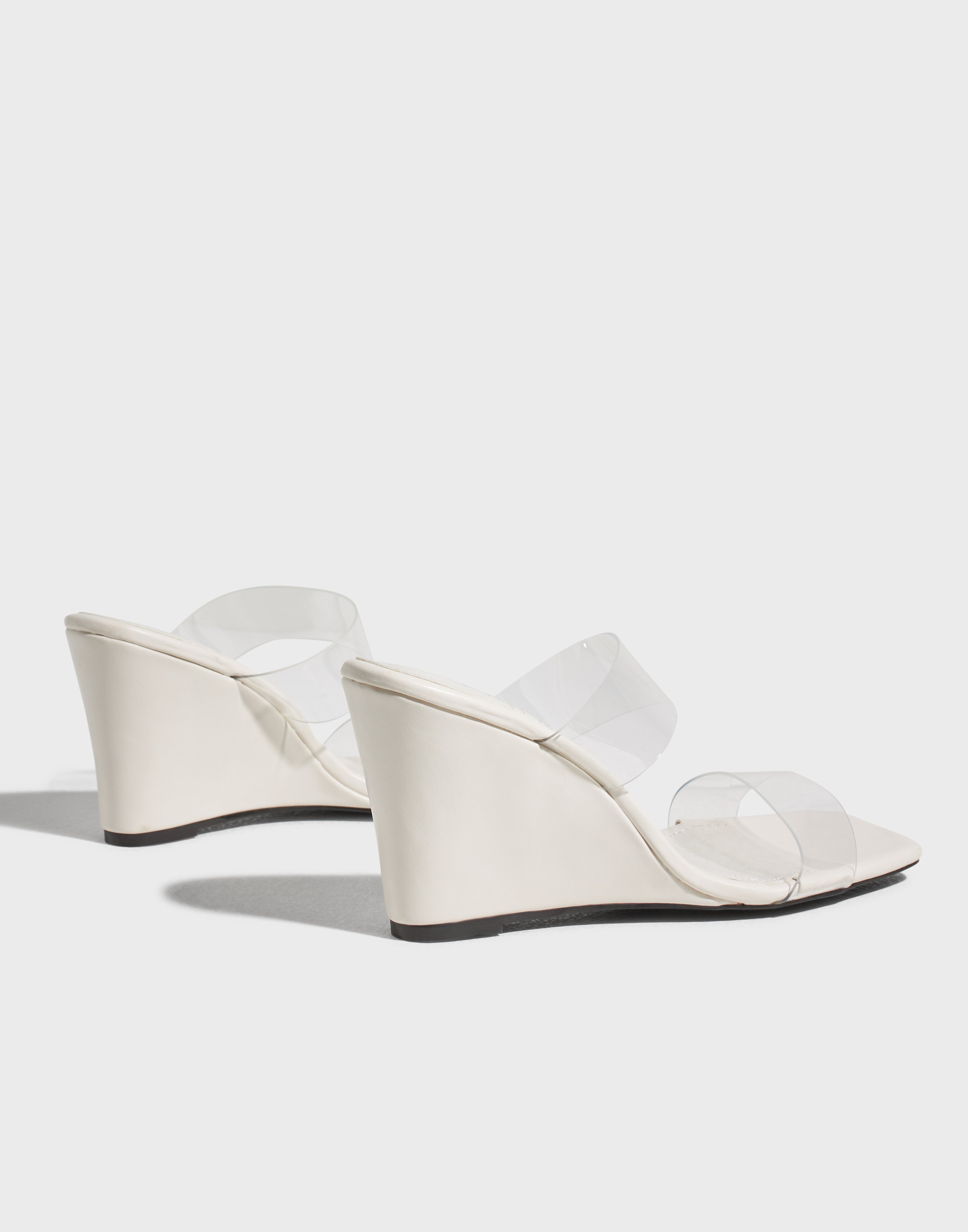 Köp Duffy Clear Wedge Heel - Offwhite | Nelly.com