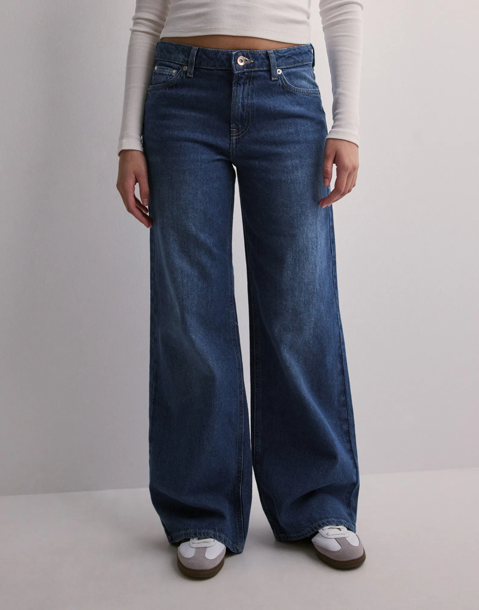 Buy Only ONLCHRIS REG LOW WIDE DNM GEN483 - Dark Medium Blue Denim ...