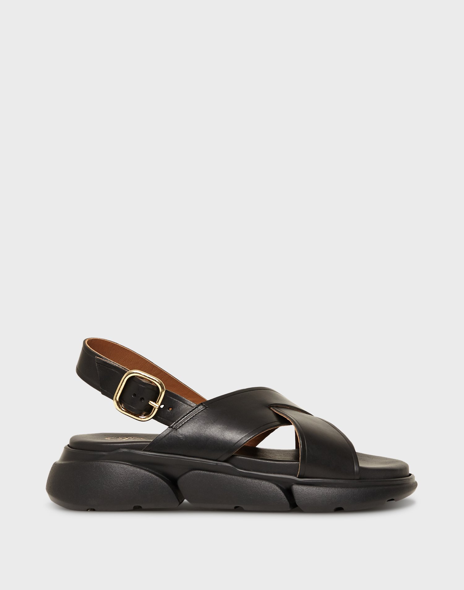 Köp ATP ATELIER Barisci Leather Chunky Sandals - Black | Nelly.com