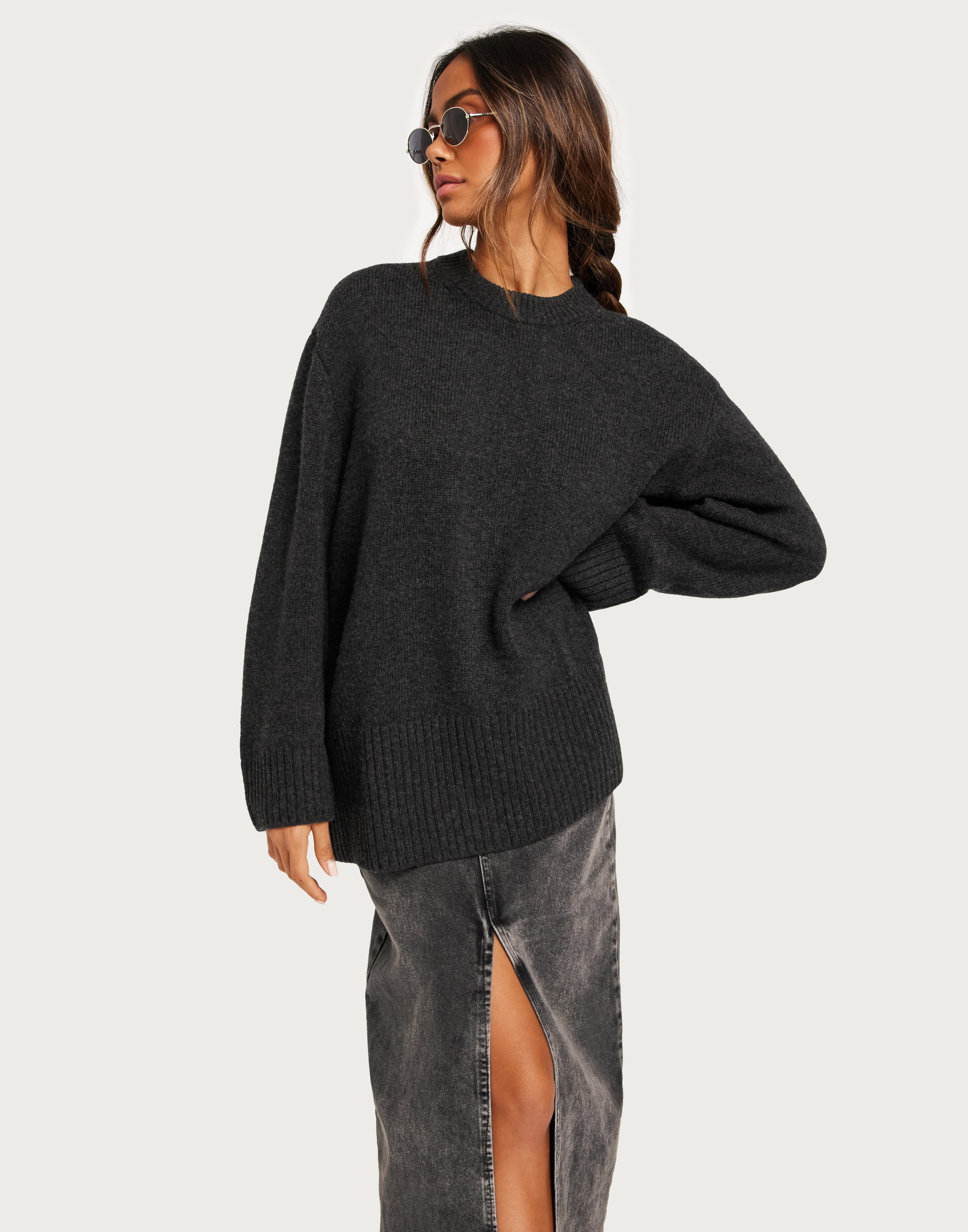 Köp Samsøe Samsøe ELIETTE CREW NECK 14938 - Phantom | Nelly.com