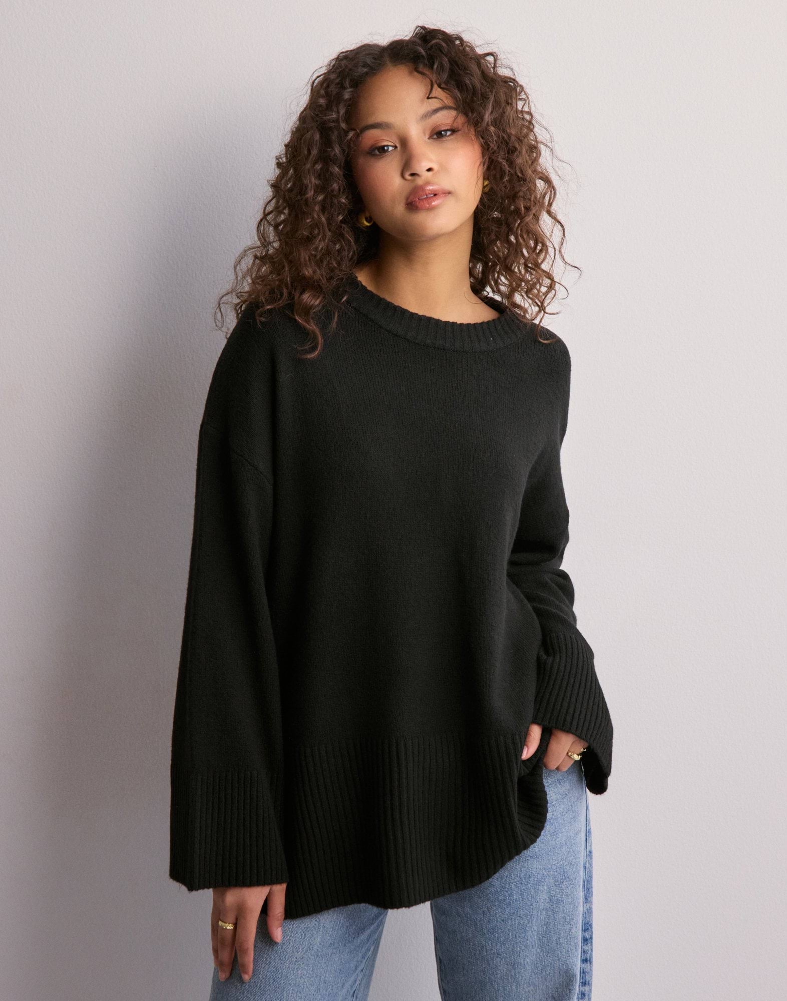 Buy Only ONLLOUISE L/S LONG PULLOVER EX KNT - Black | Nelly.com