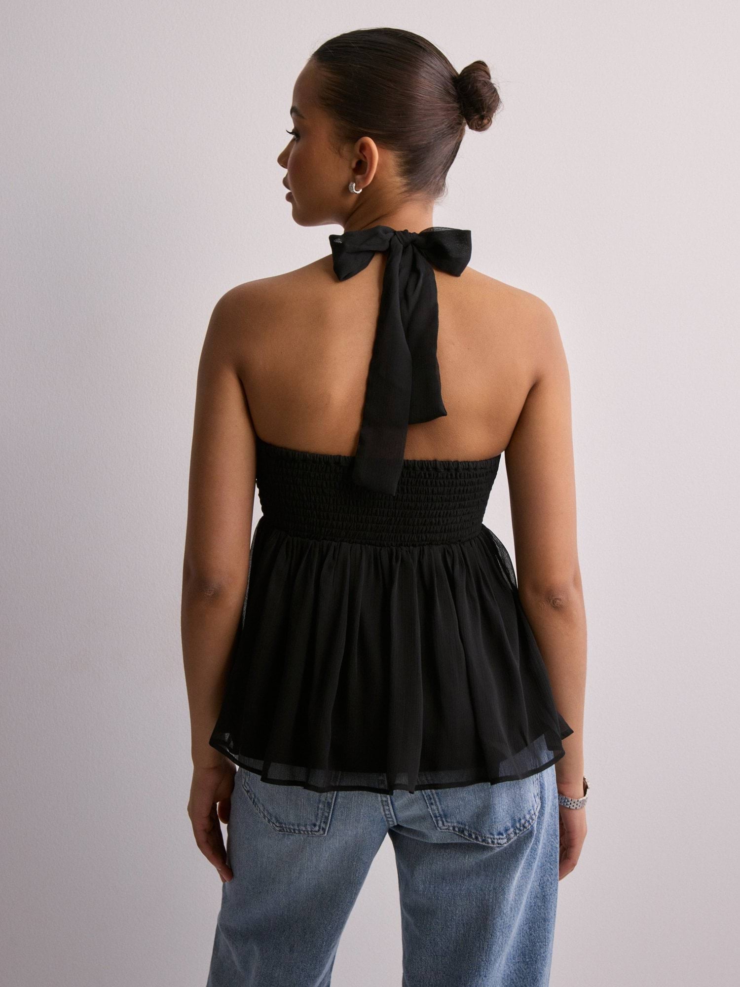 Osta Nelly Dreamy Chiffon Top - Black | Nelly.com