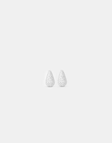 Kjøp Muli Collection Mini pave drop earring - Silver | Nelly.com