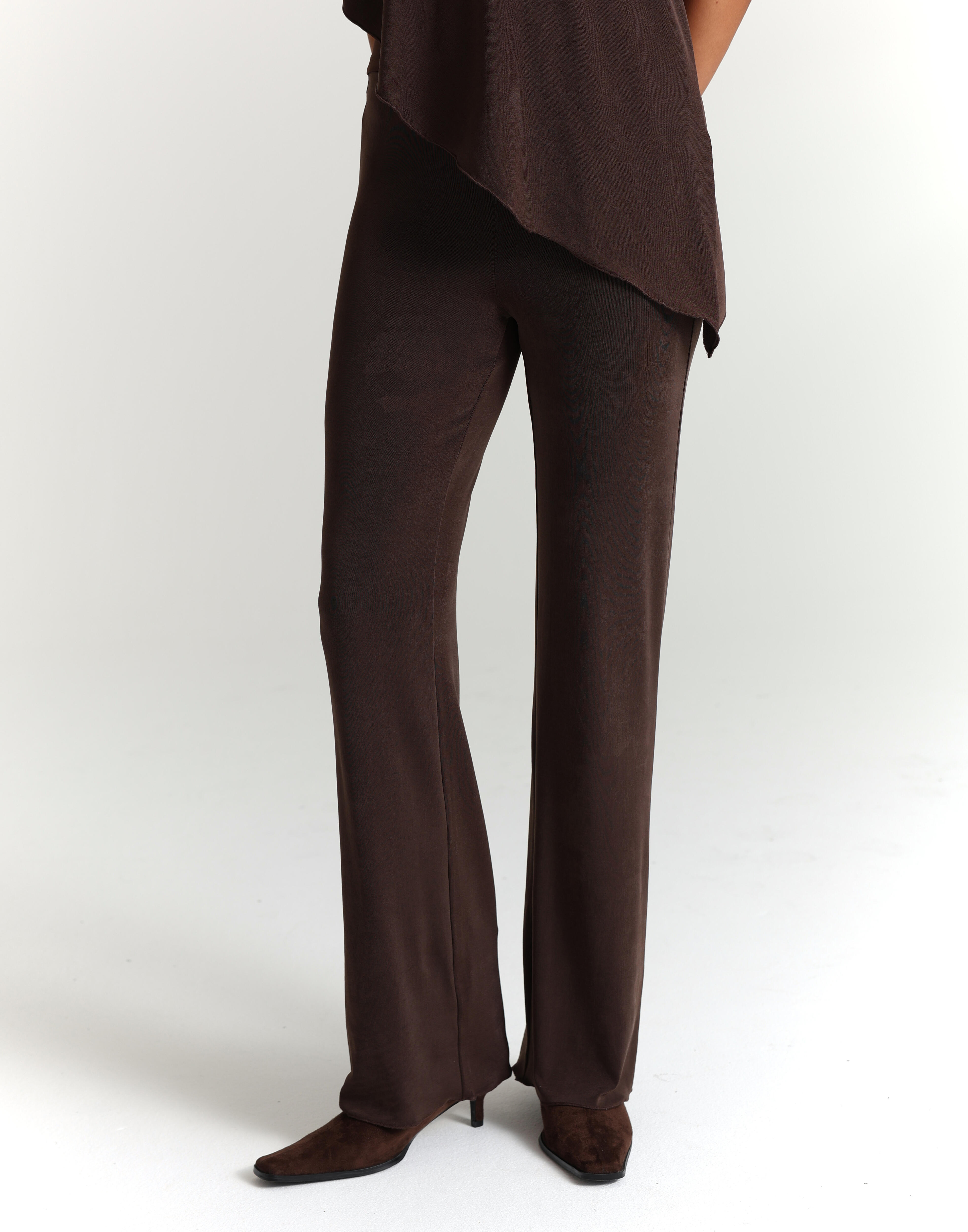 Buy Nelly Soft Glam Pants - Dark Brown | Nelly.com