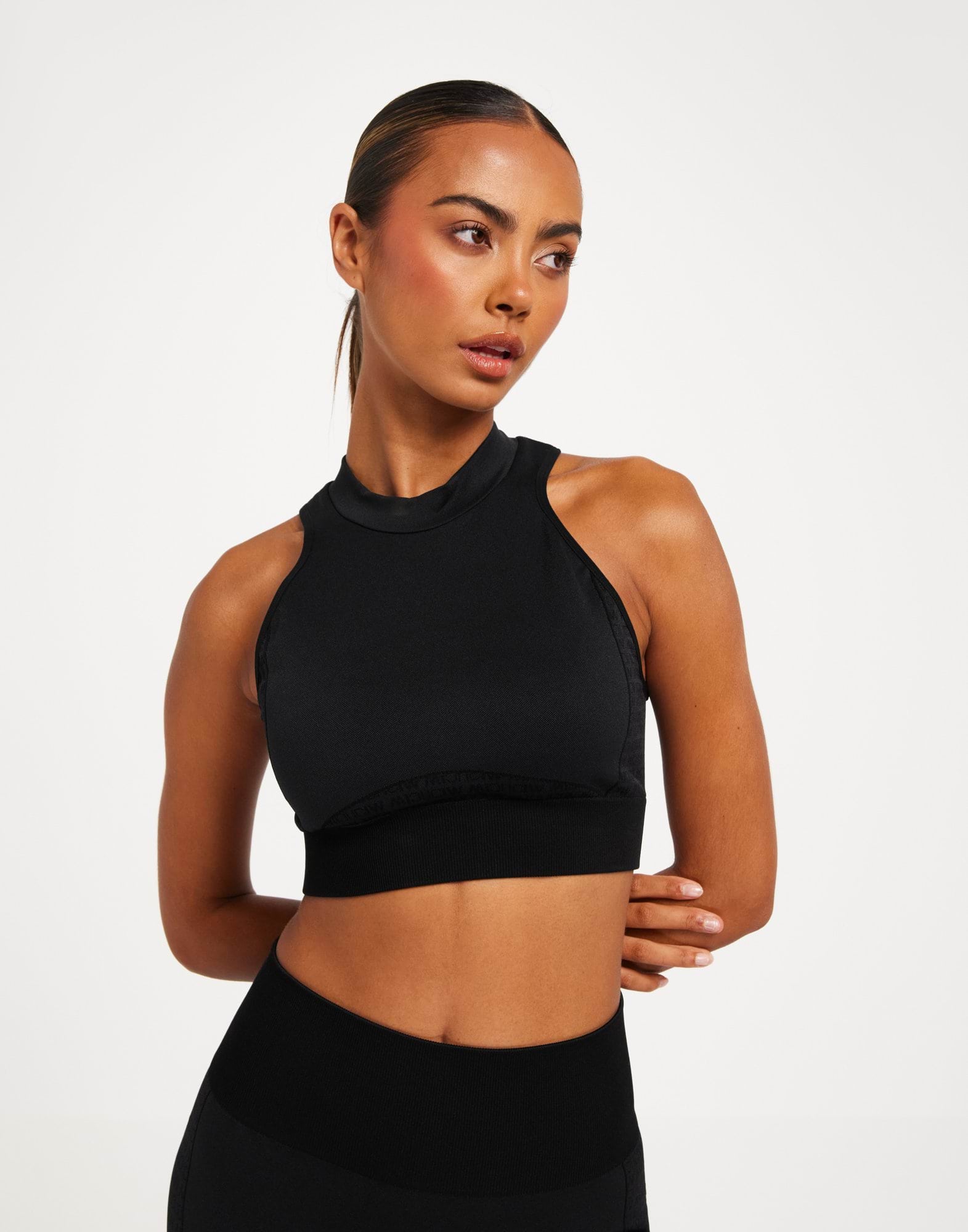 Osta Icaniwill Signature Seamless Cropped Tank Top Black