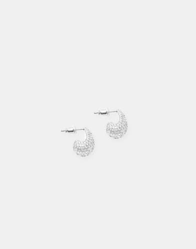 Kjøp Muli Collection Mini pave drop earring - Silver | Nelly.com