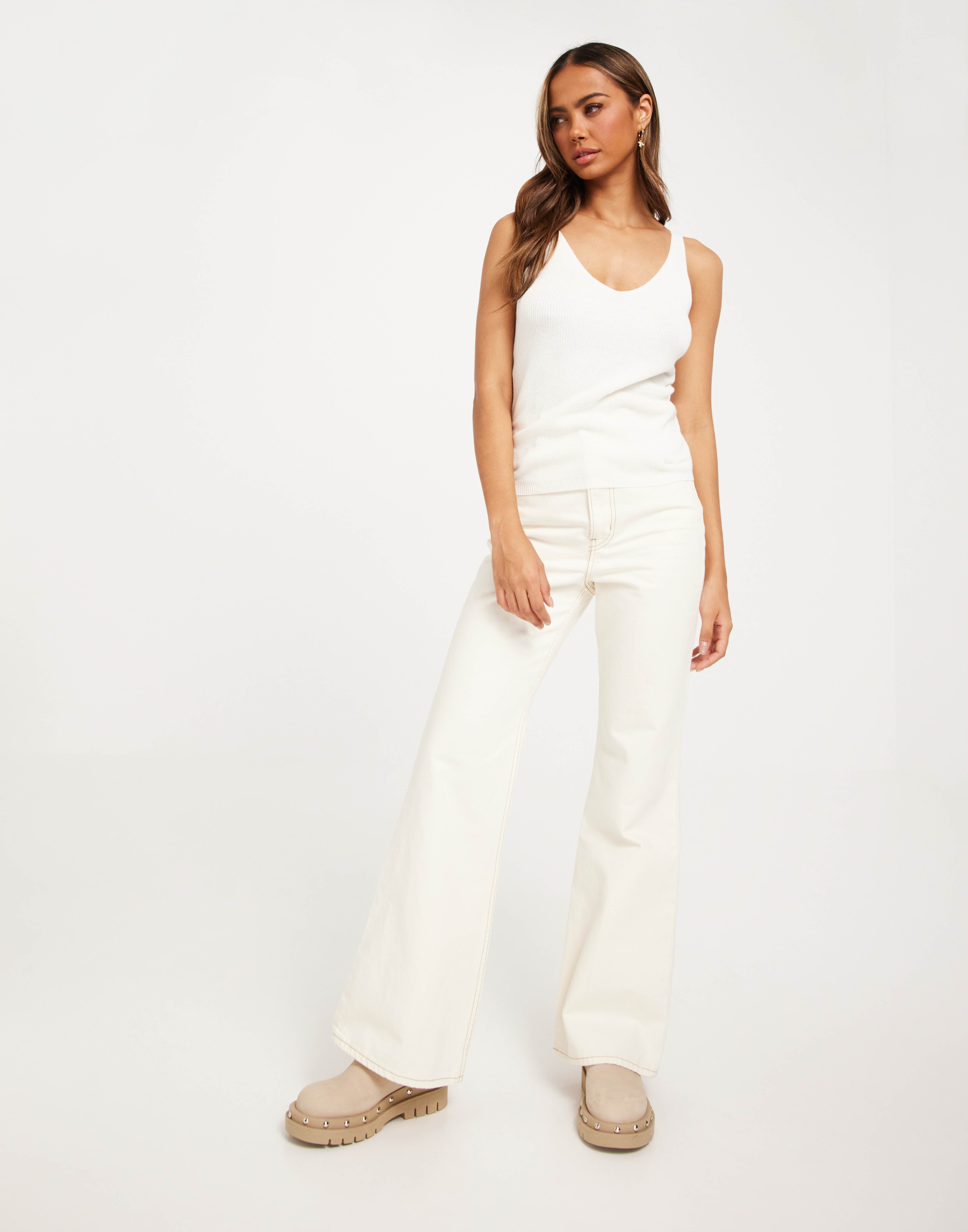 Buy Vero Moda VMNEWLEX SUN SL TOP GA NOOS - Snow White | Nelly.com