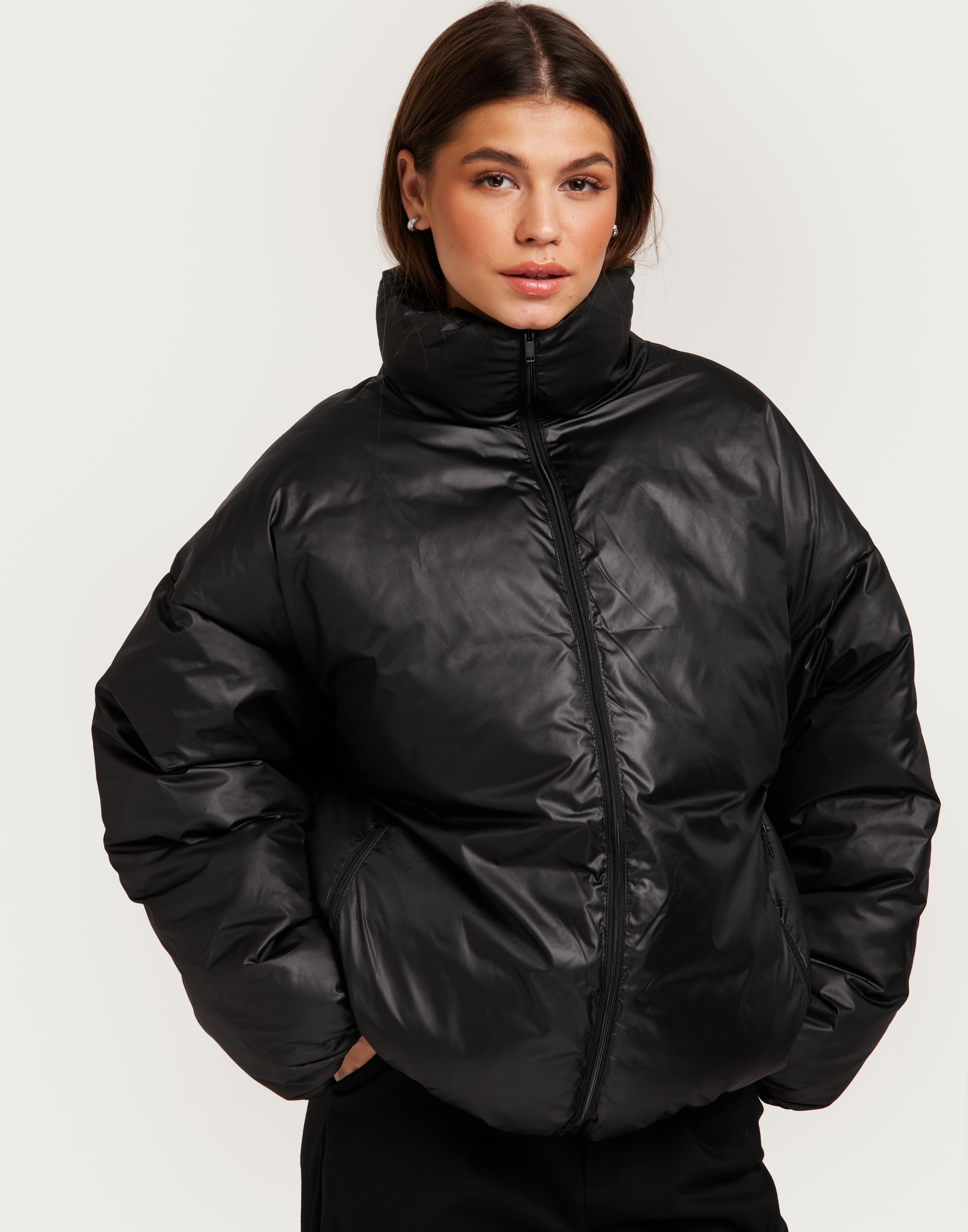 Köp Nelly Oversized Padded Jacket - Black | Nelly.com