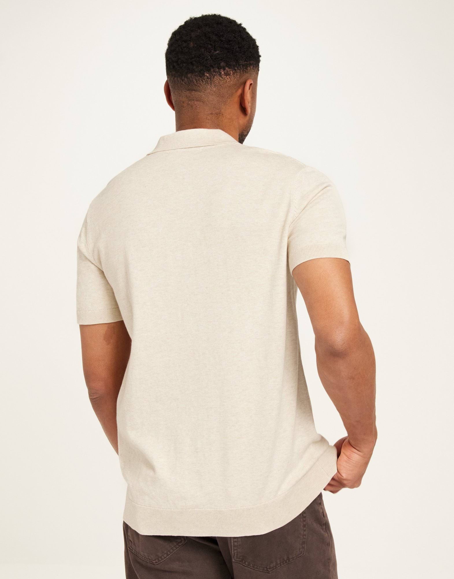 Köp Selected Homme SLHBERG SS KNIT CUBAN CARDIGAN B - Fog Melange | NLYMAN