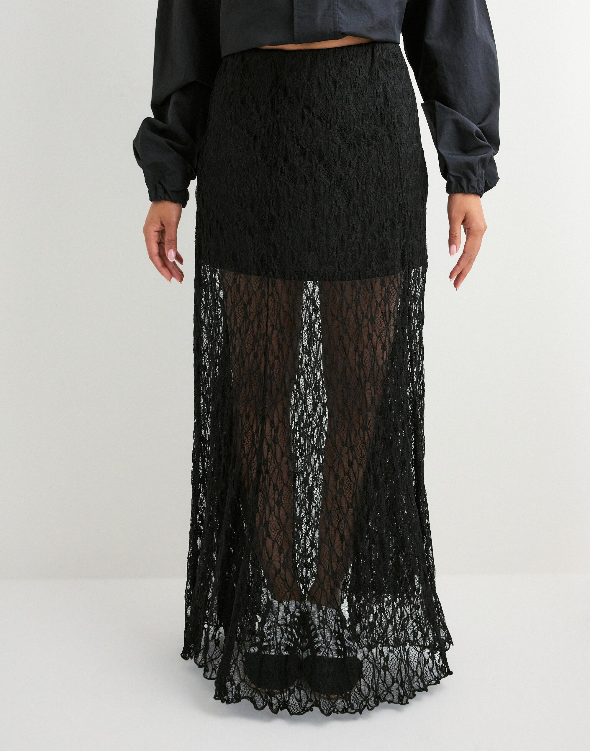 Osta Neo Noir Mariya Lace Skirt - Black | Nelly.com