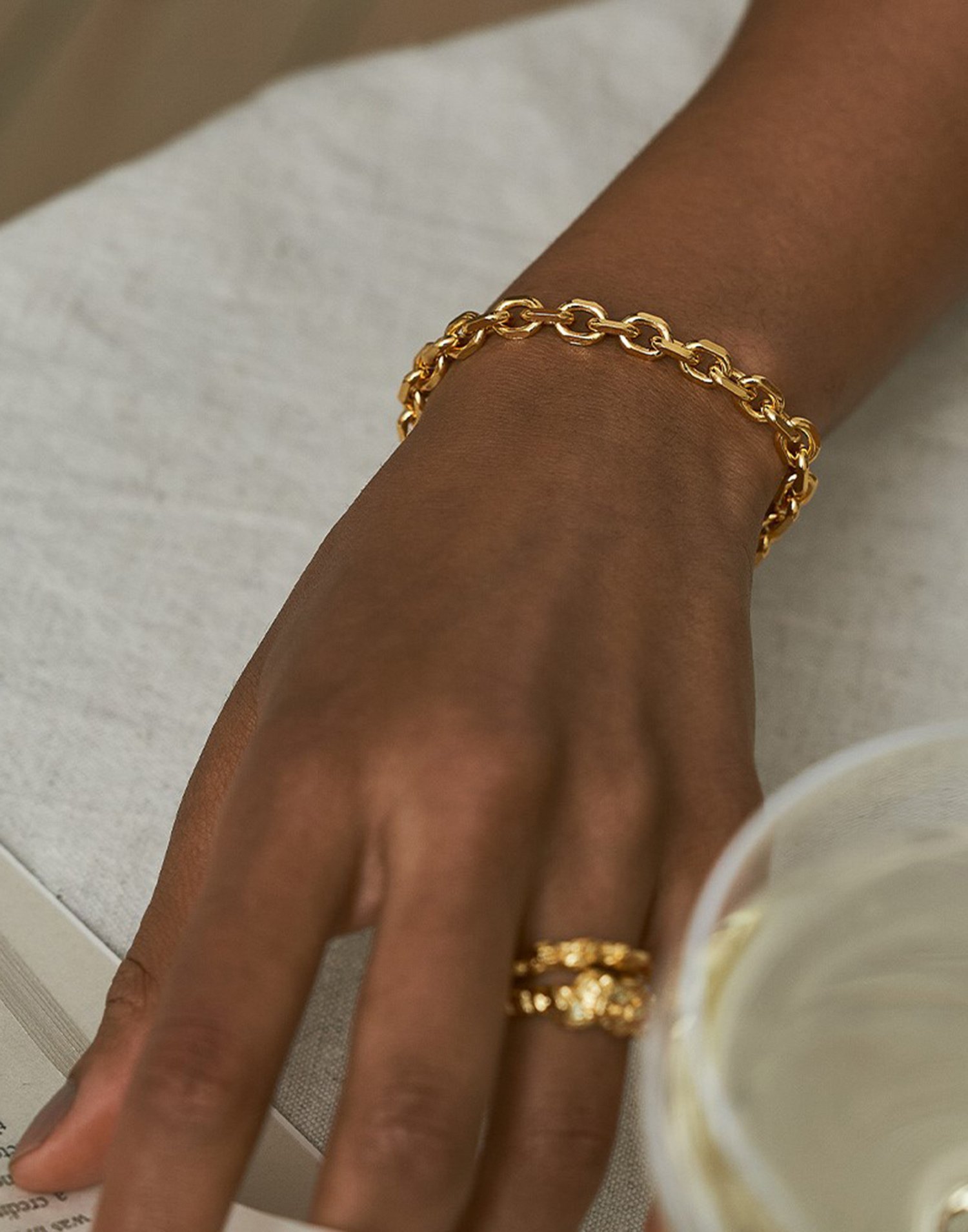 Buy Muli Collection Anchor Chain Bracelet - Gold | Nelly.com