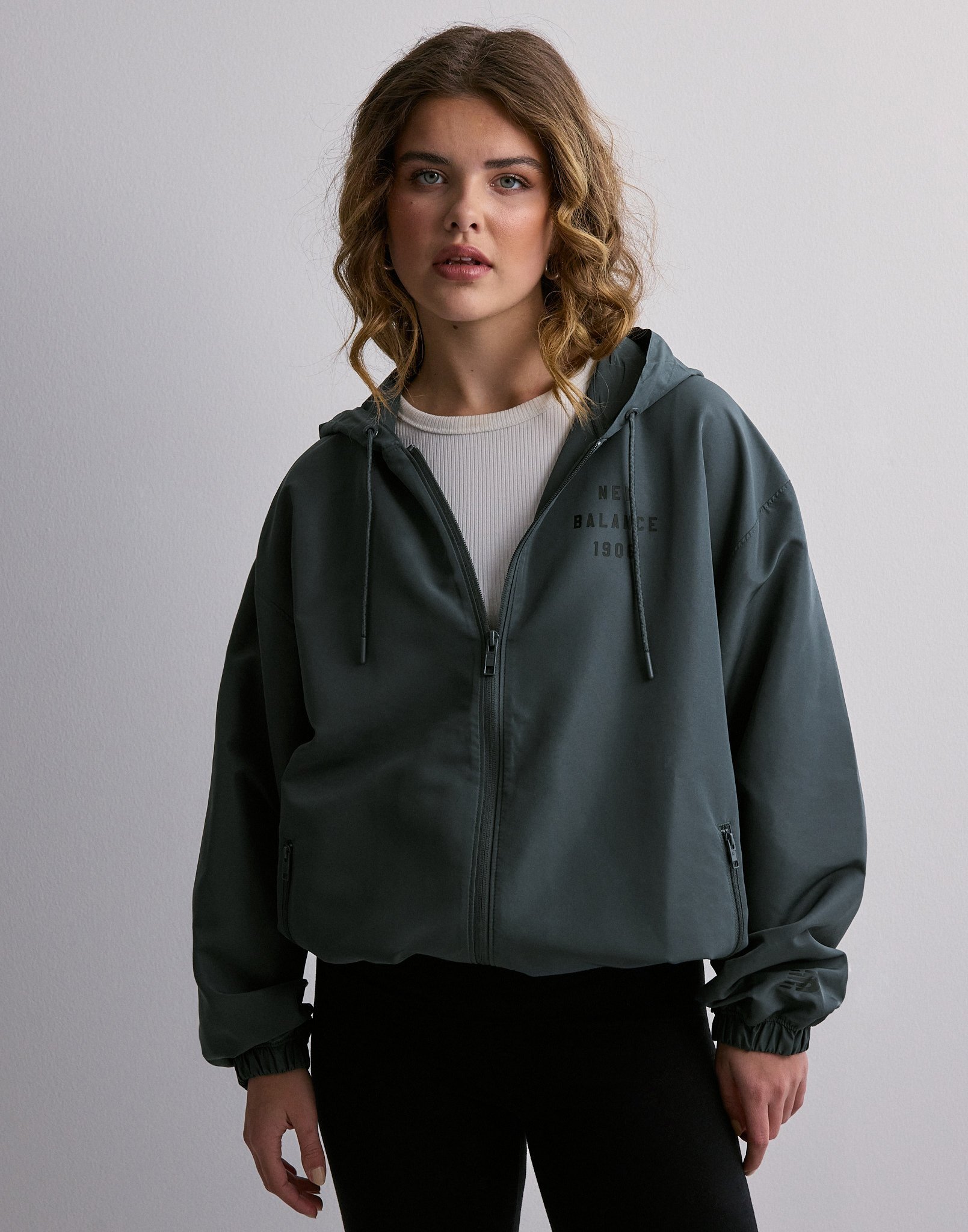 Buy New Balance Iconic Collegiate Woven Jacket - Graphite | Nelly.com
