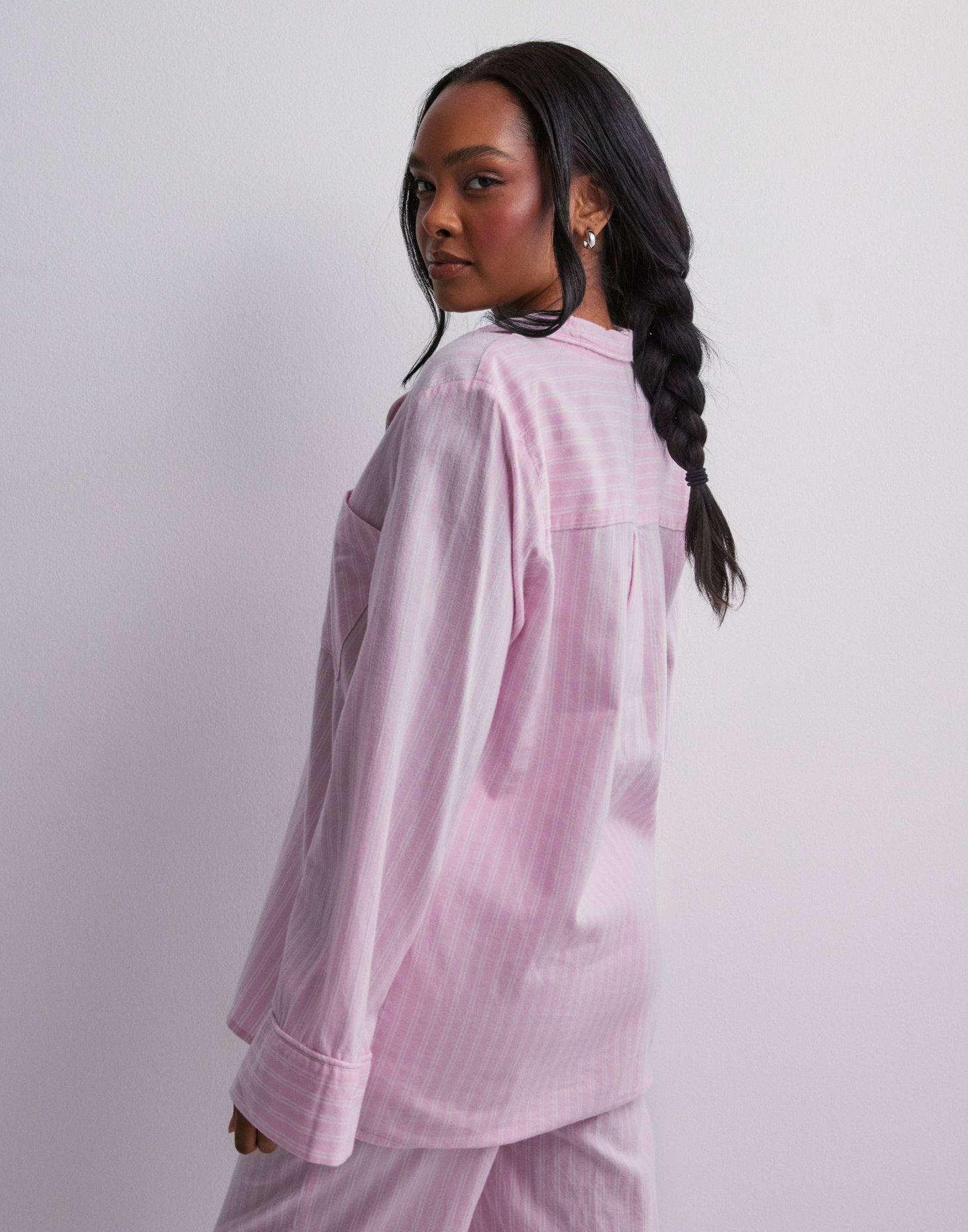 Buy Gina Tricot Flannel Pyjamas Shirt - Pink | Nelly.com