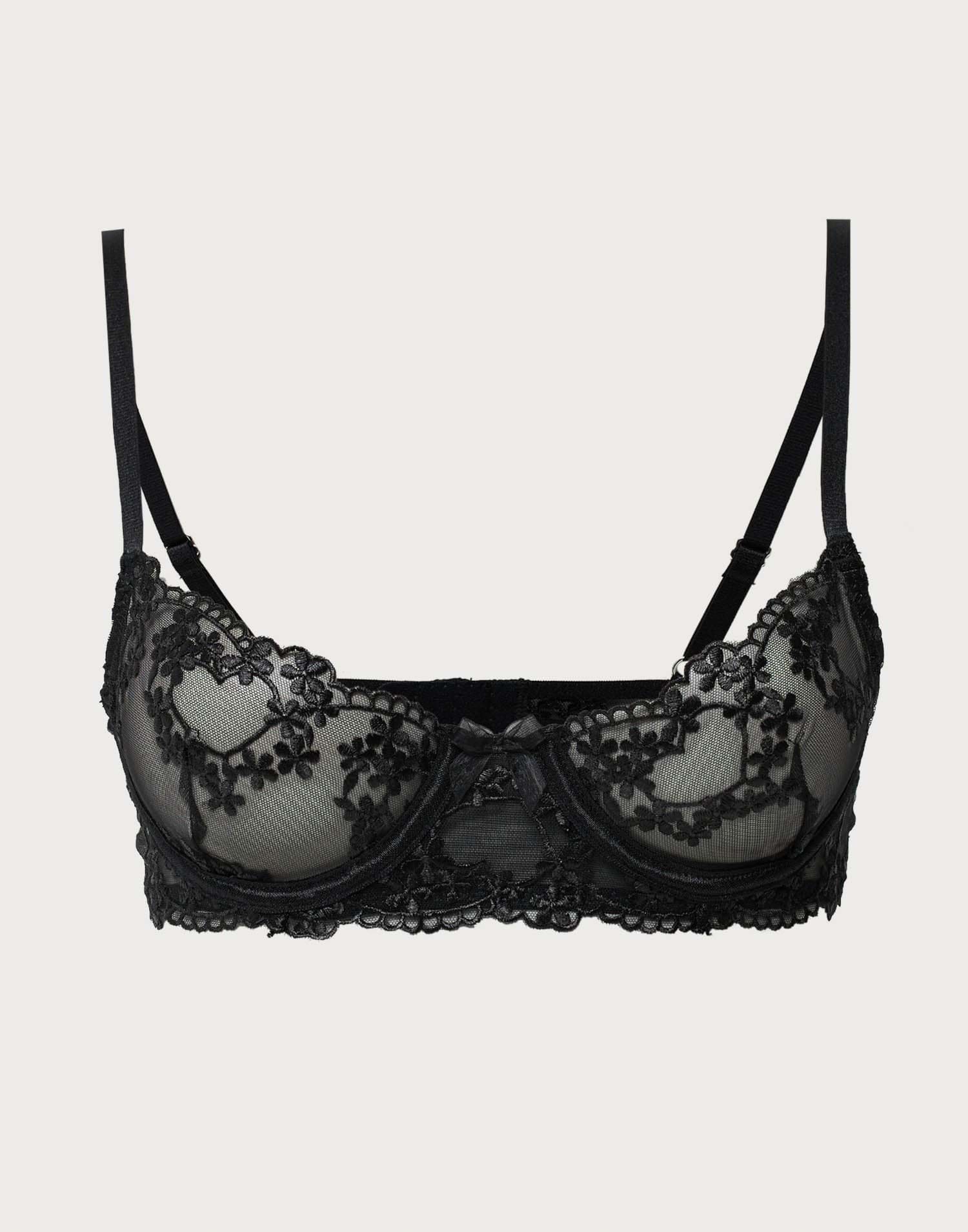 Köp Nelly Flirty Balcony Bra - Black | Nelly.com