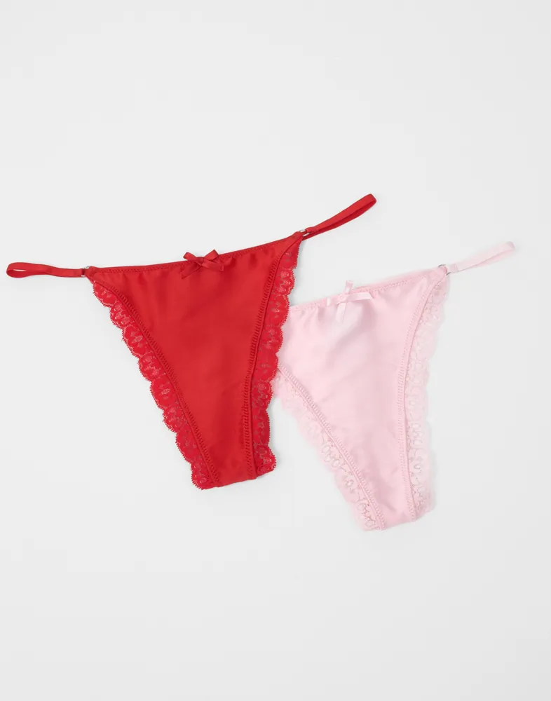 Kjøp Nelly Loveable 2-Pack Thong - Red/Pink | Nelly.com