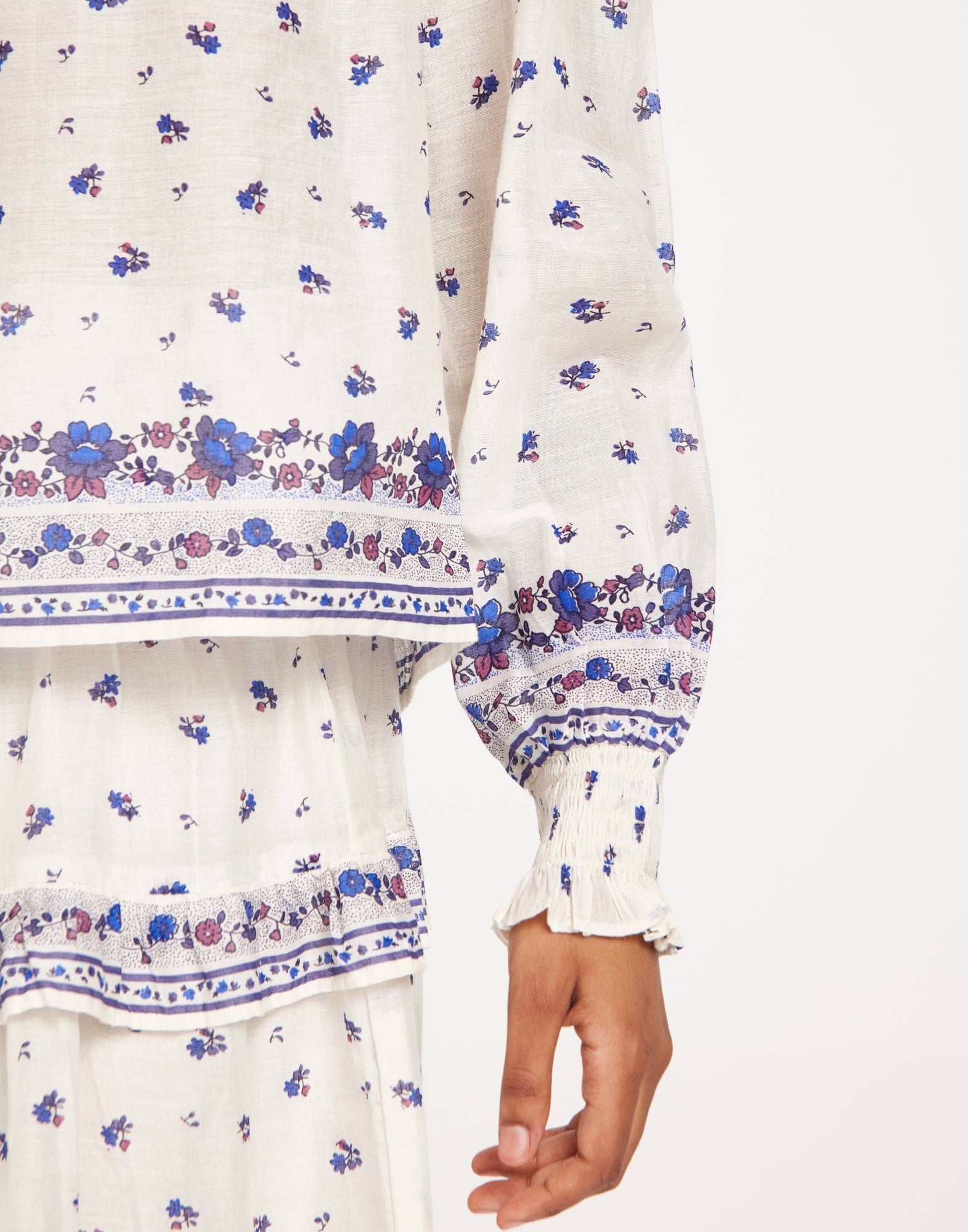 Osta Neo Noir Seima S Belle Border Blouse - Blue | Nelly.com