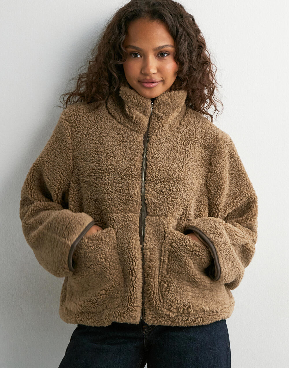Buy Neo Noir Effa Teddy Jacket - Taupe | Nelly.com