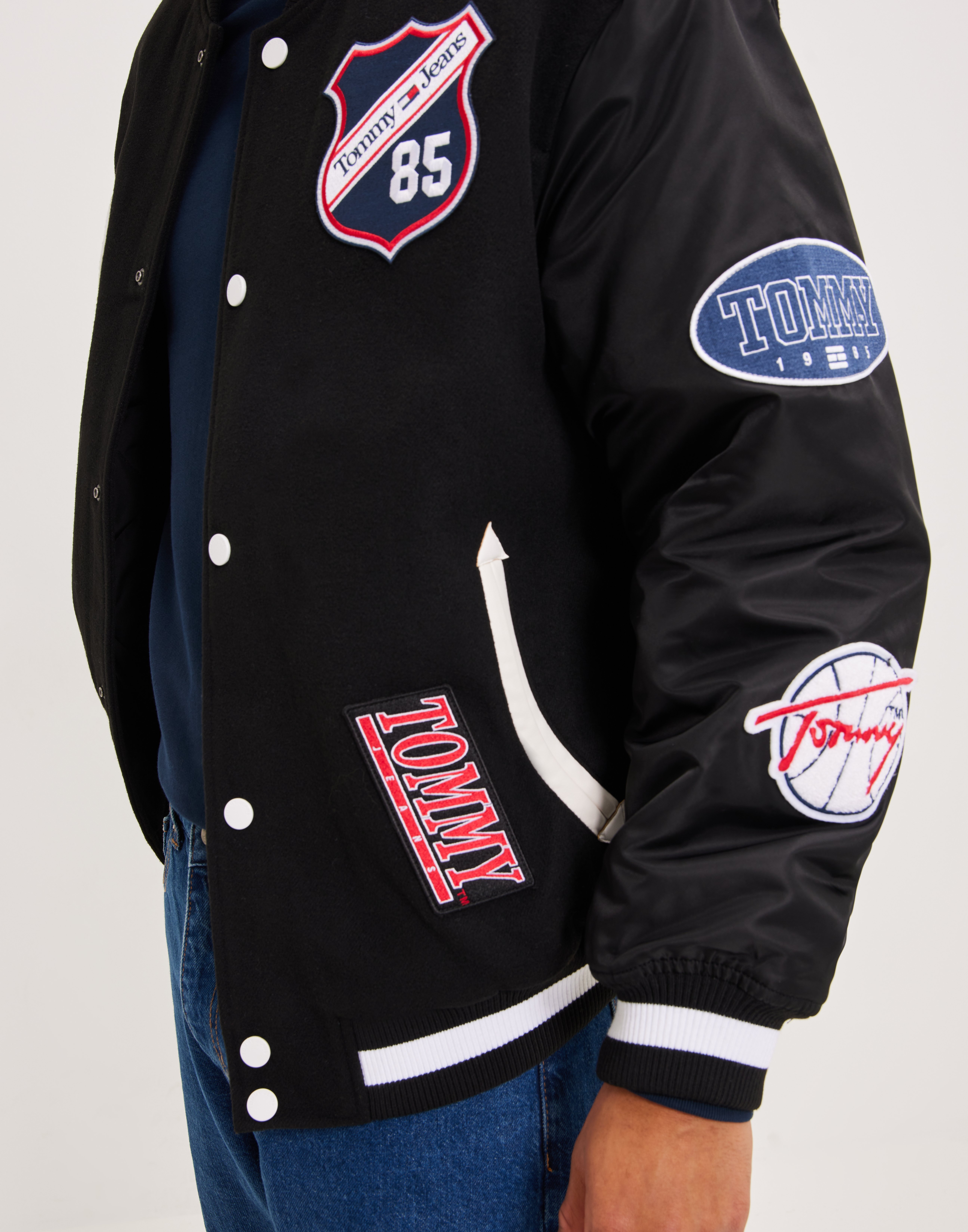 Buy Tommy Jeans TJM LETTERMAN JACKET - Black | NLYMAN