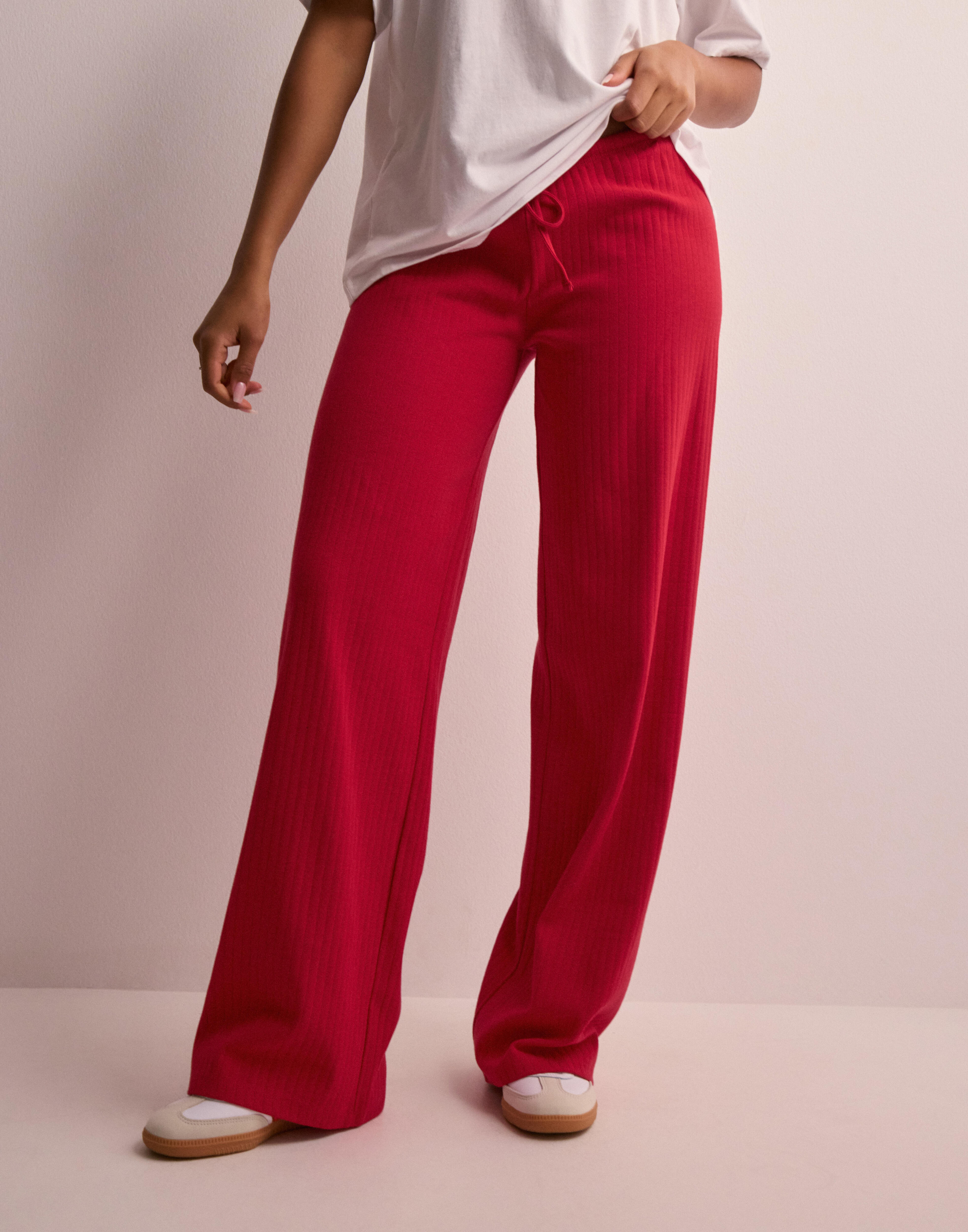Køb Nelly Stripe Chill Pants - Red | Nelly.com