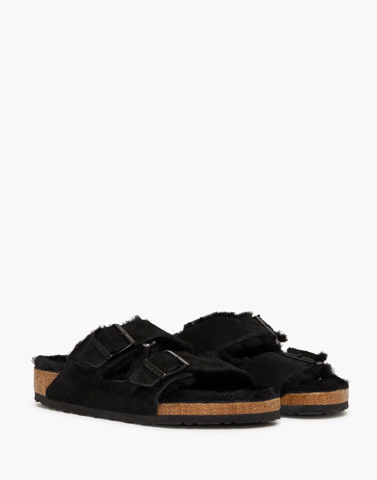 Köp Birkenstock Arizona Fur - Black | NLYMAN