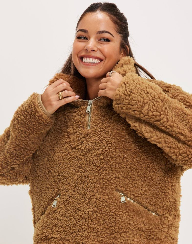 Osta Only ONLELLIE SHERPA ANORAK CC OTW - Toasted Coconut | Nelly.com