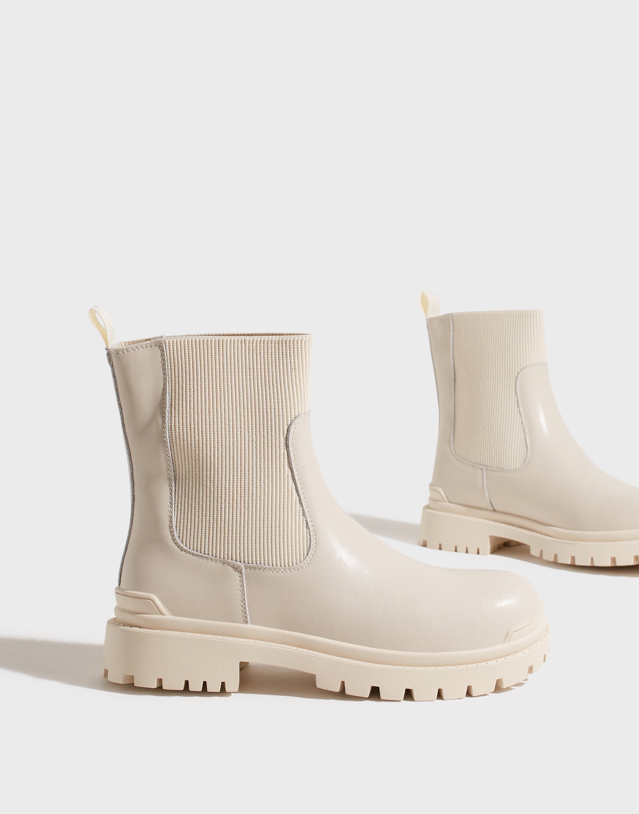 Buy Duffy Upper Leather Boots - Beige | Nelly.com