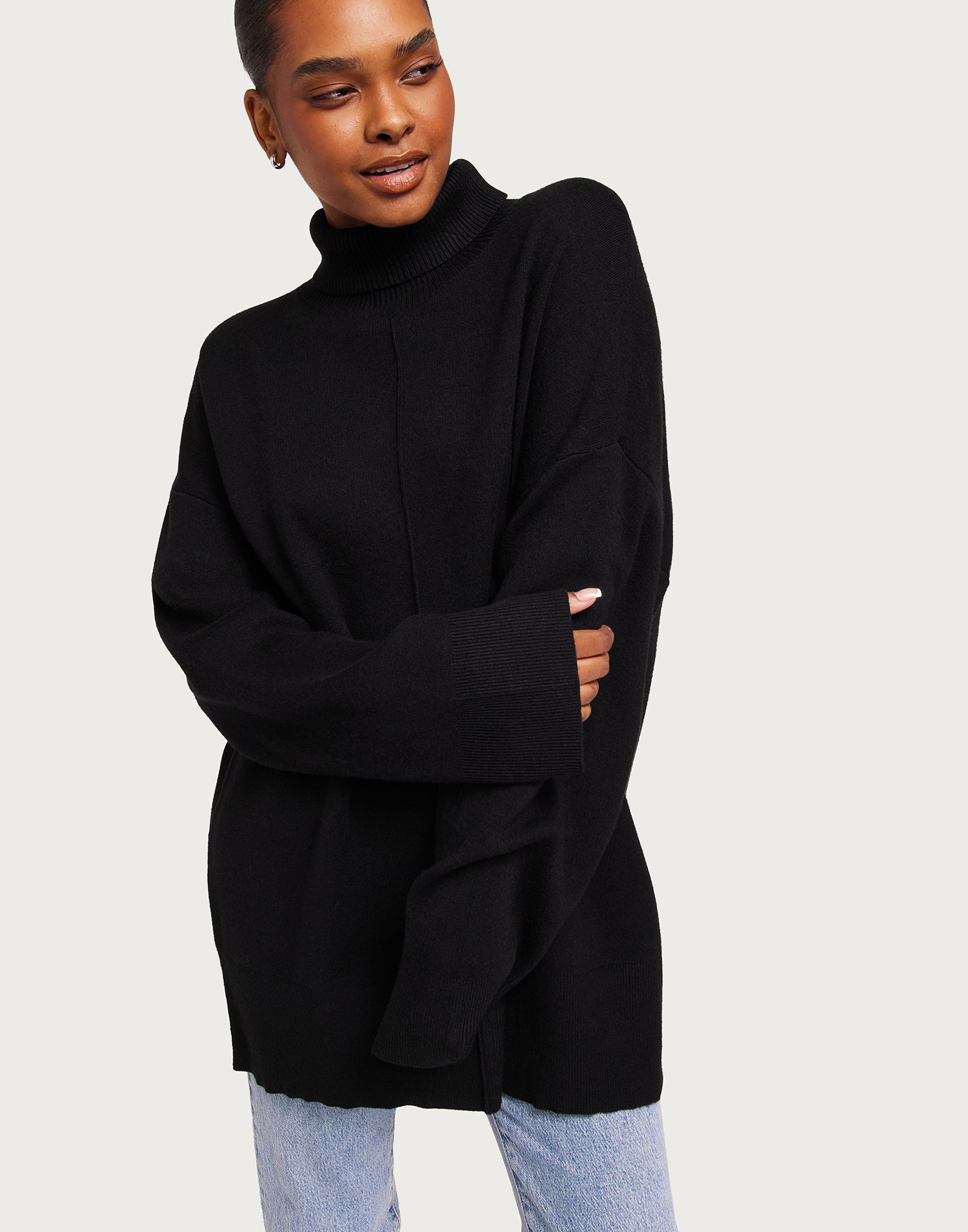 Buy OBJECT OBJGUNVOR L/S KNIT TUNIC PB14 - Black | Nelly.com