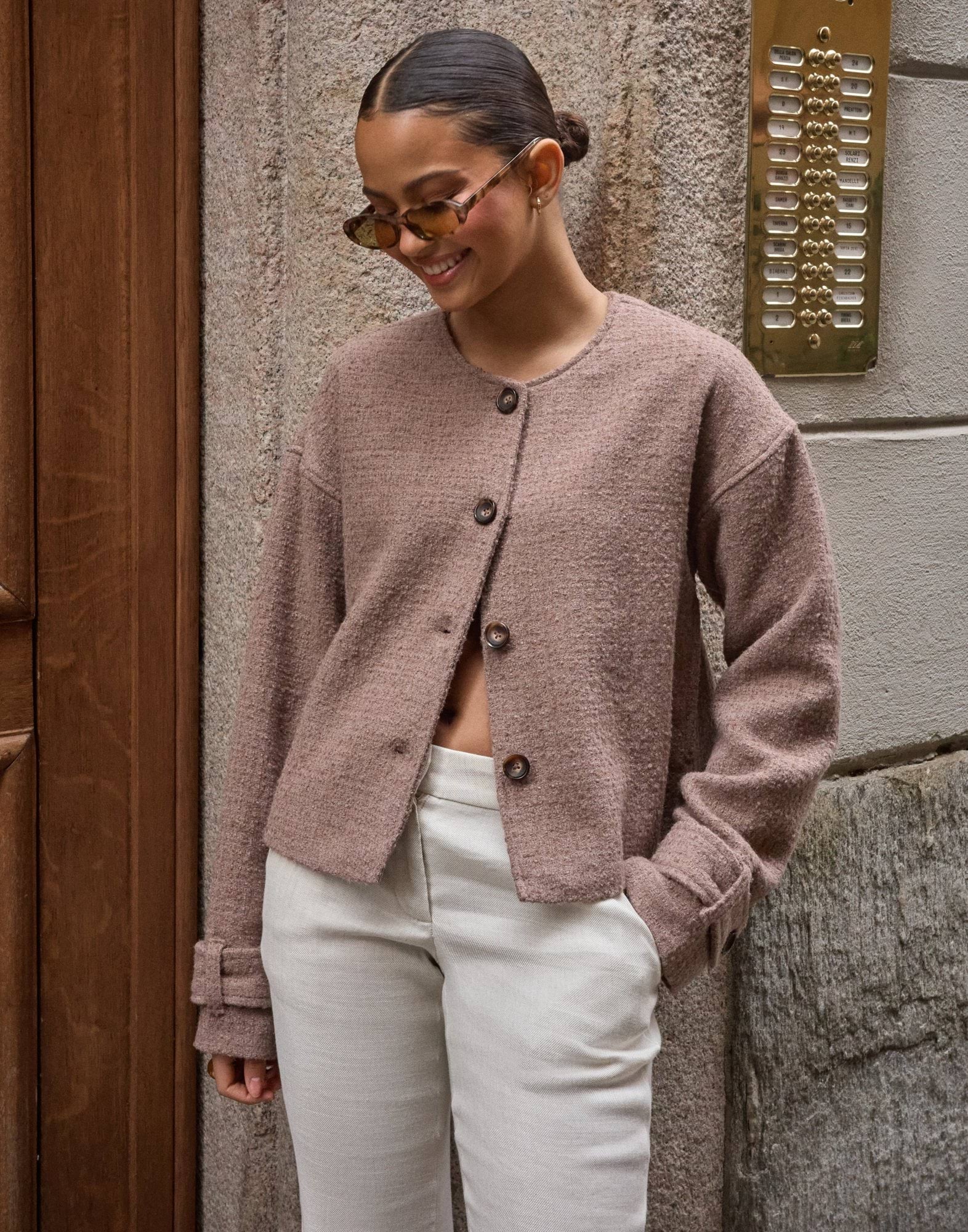 Buy Nelly Short Clean Jacket - Taupe | Nelly.com