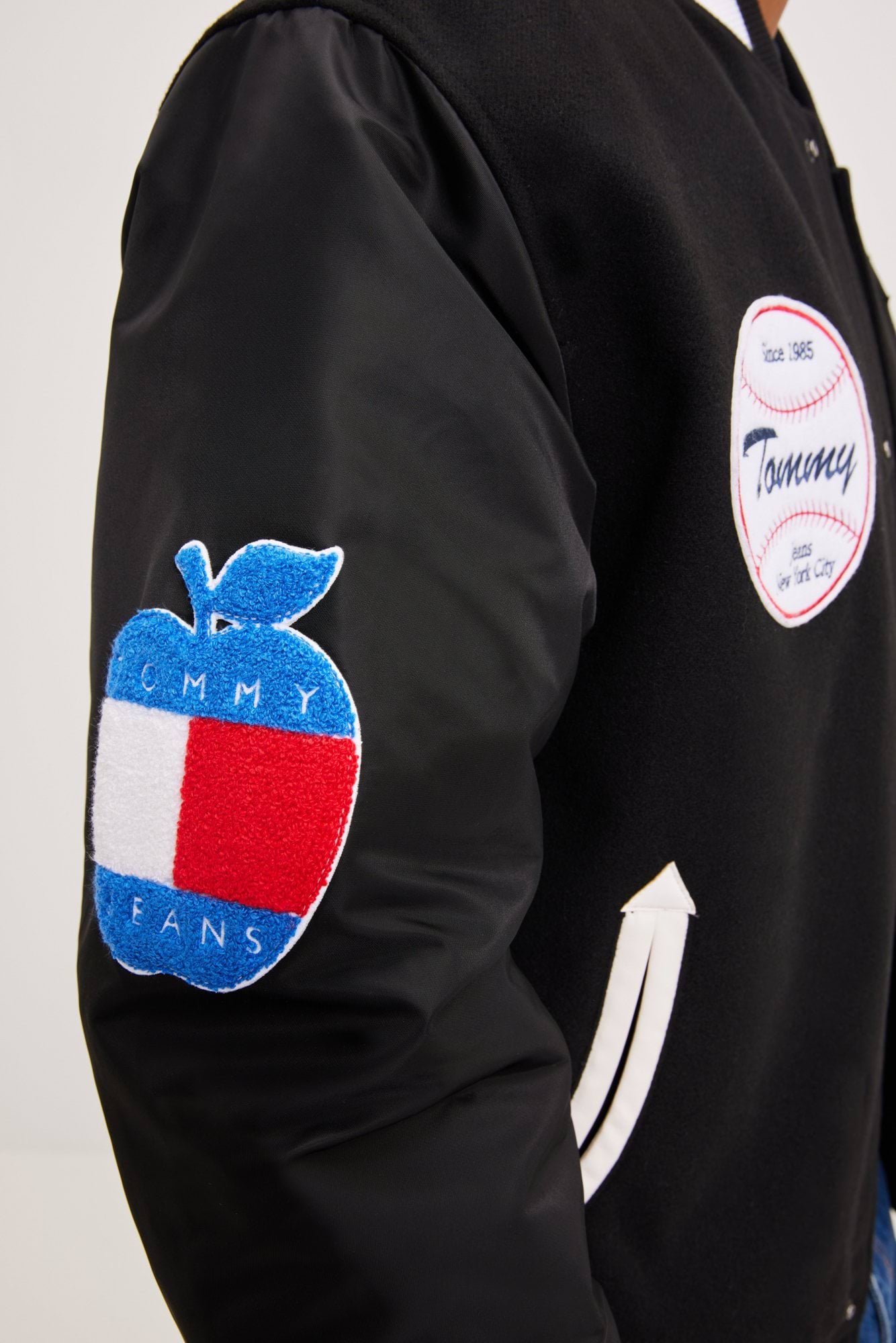 Buy Tommy Jeans TJM LETTERMAN JACKET - Black | NLYMAN