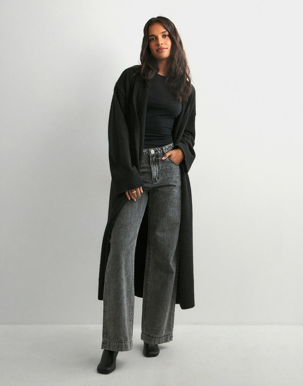 Buy Nelly Long Knit Cardigan - Black | Nelly.com