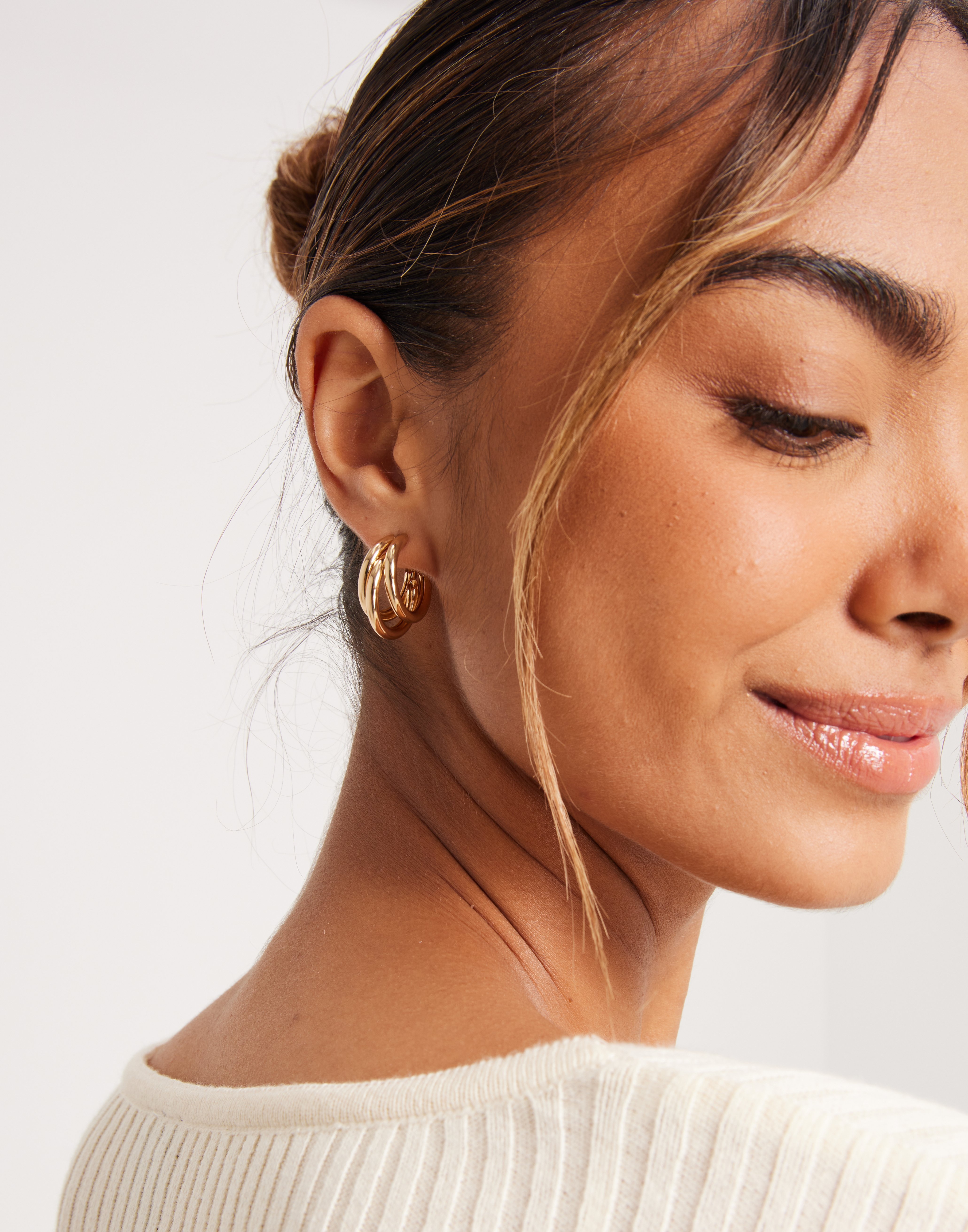 Köp Nelly Golden Tie Earrings - Gold | Nelly.com