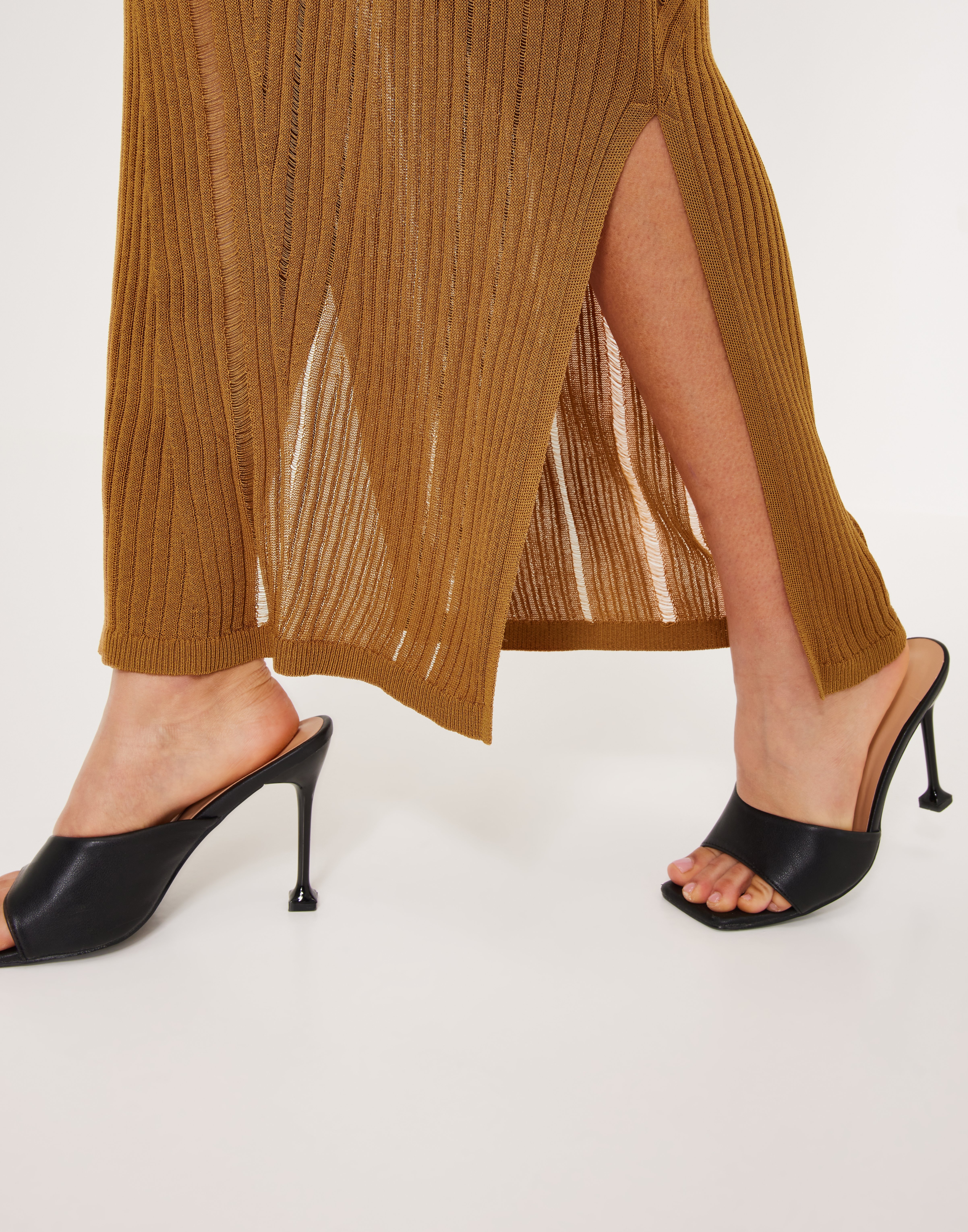 Köp Calvin Klein TEXTURE STITCH DRESS - Gold | Nelly.com