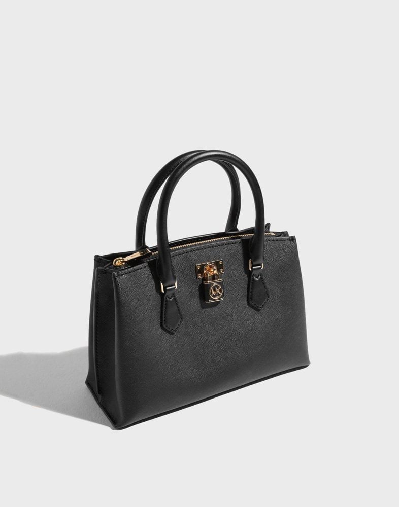 Buy Michael Kors Ruby Small Saffiano Leather Satchel - Black | Nelly.com
