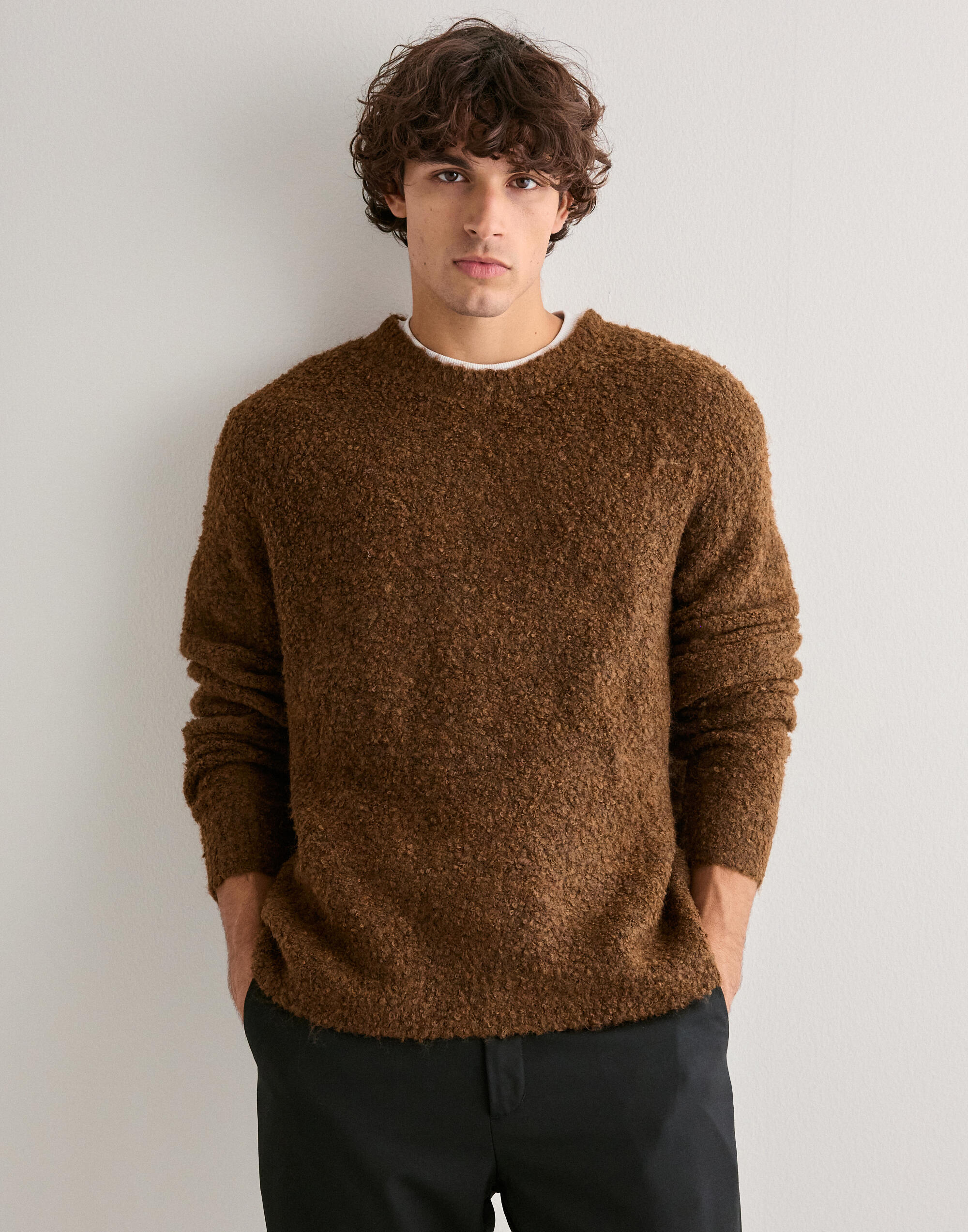 Köp Woodbird Wbkurt Loop Crew - Dark Brown | NLYMAN