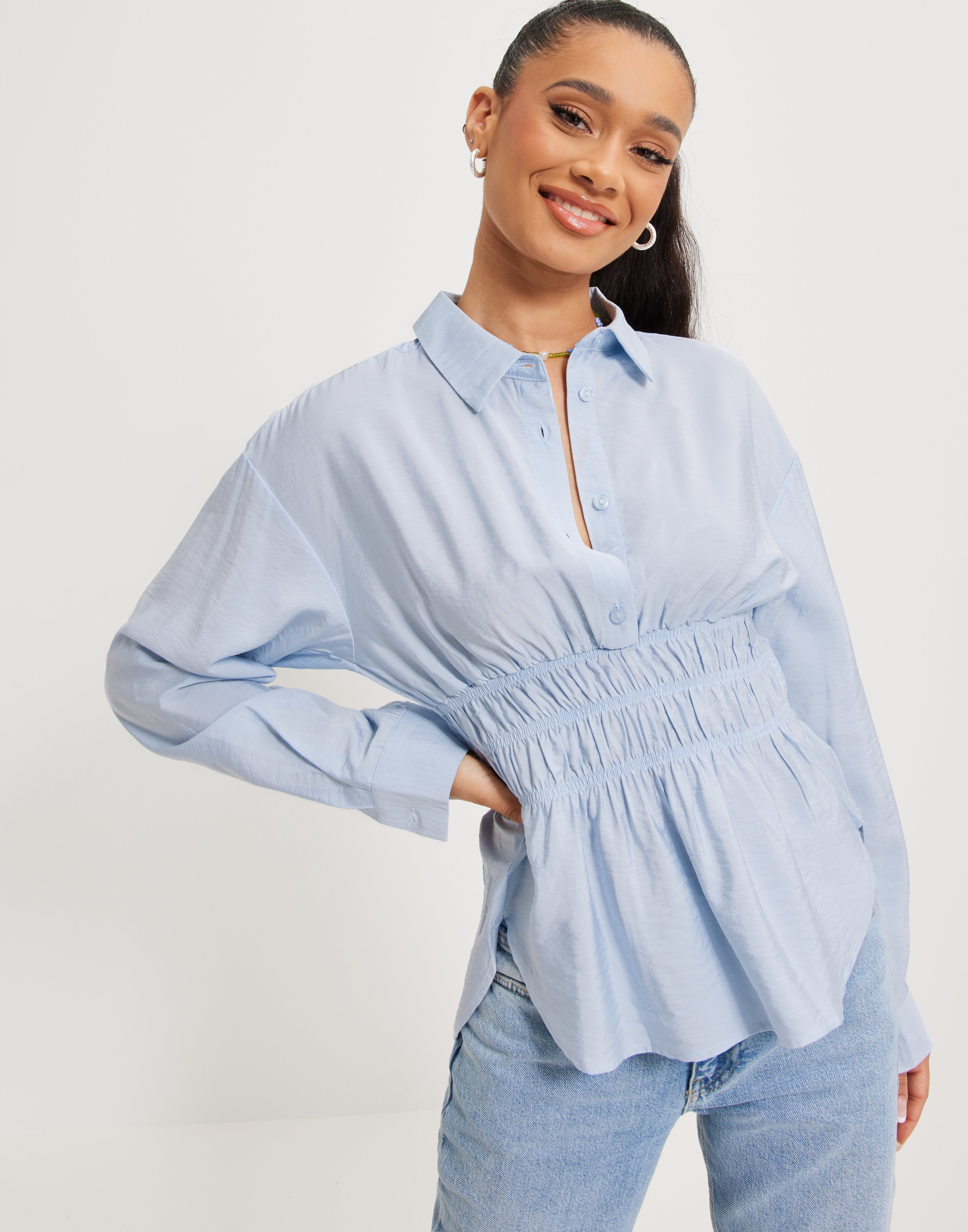 Buy JJXX JXKAILANI LS WHIRL SHIRT LN - Baby Blue | Nelly.com
