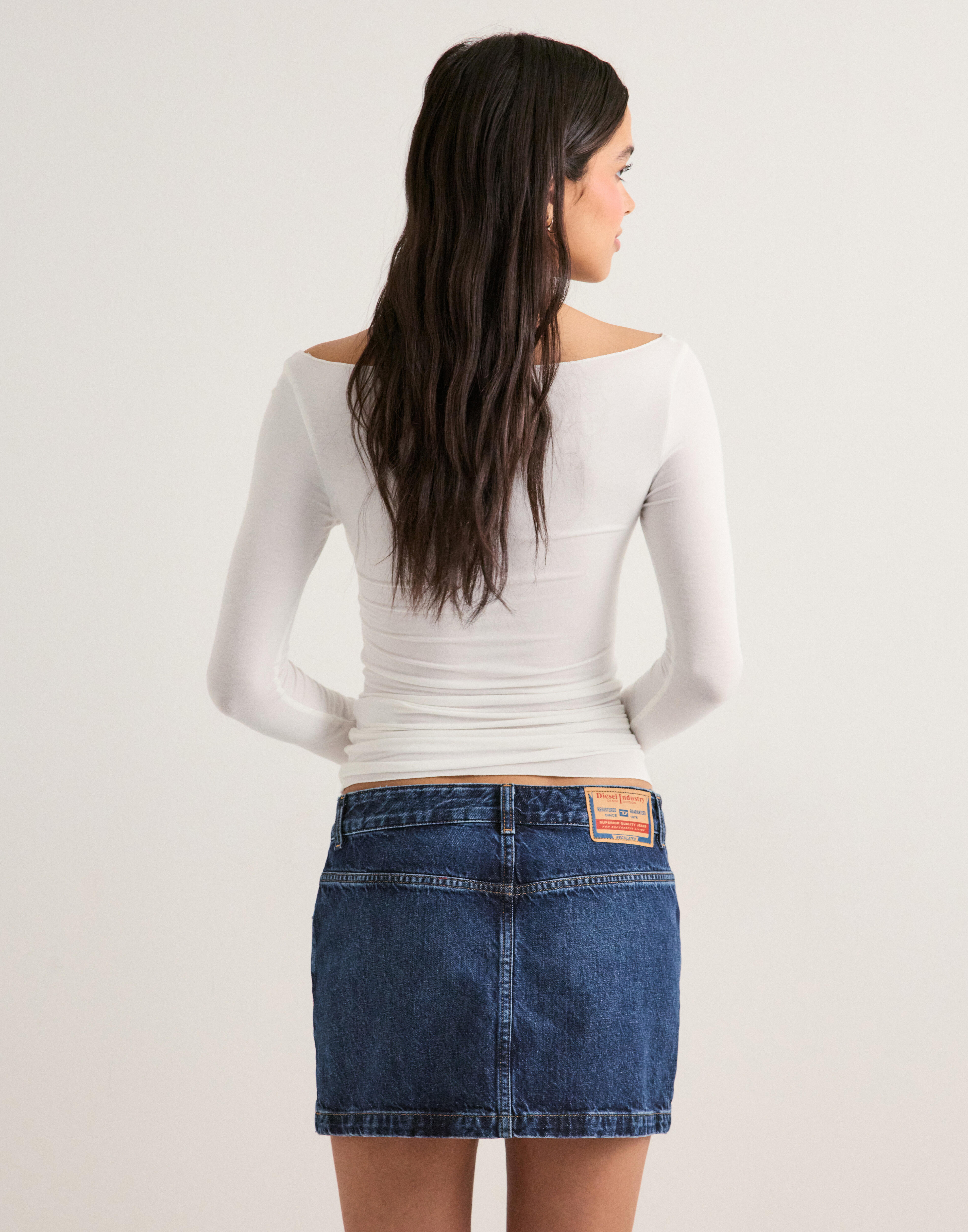 Kjøp Diesel DE-RON SKIRT - Blue Denim | Nelly.com