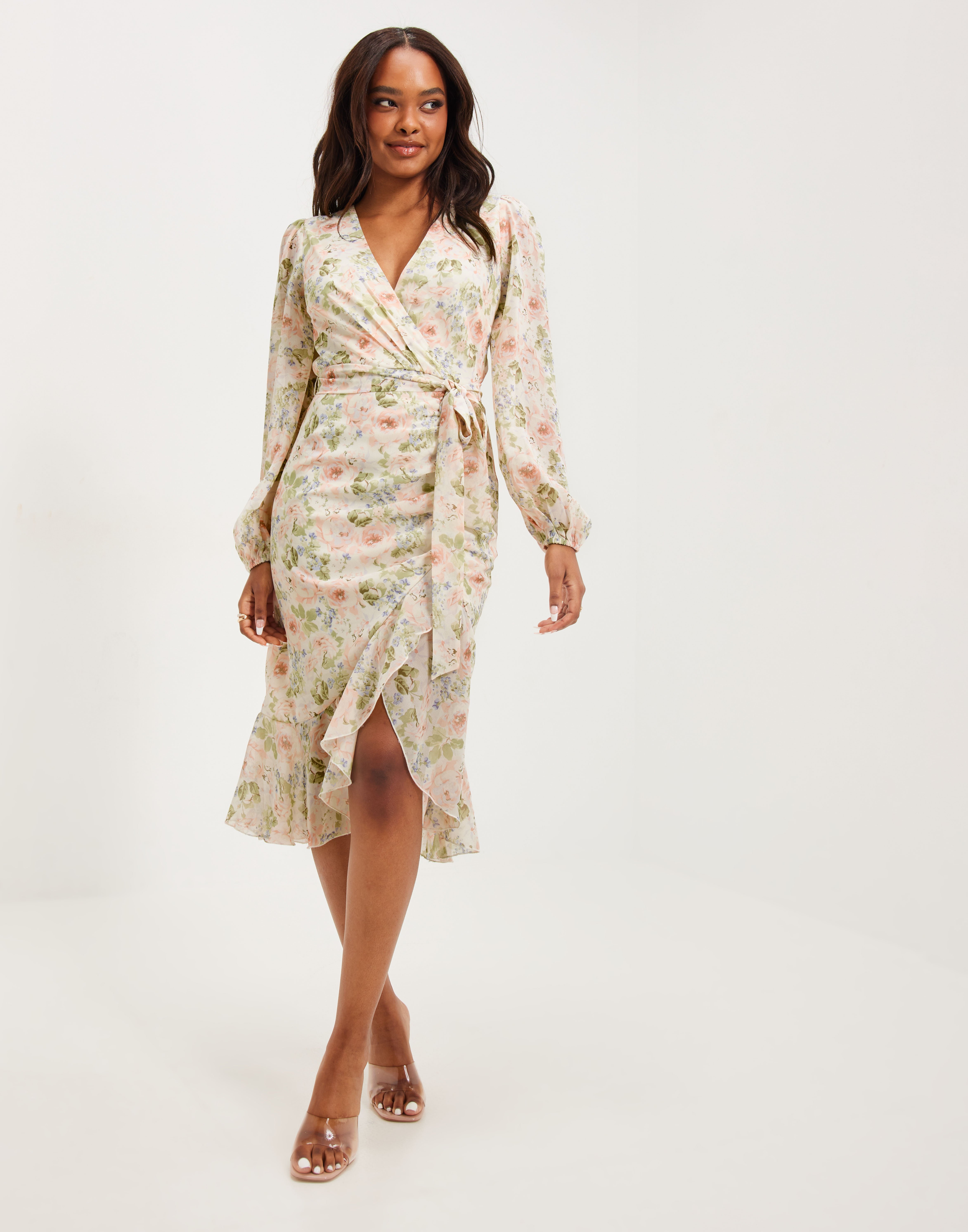 Buy Nelly Eyes On Me Flounce Dress - Floral | Nelly.com