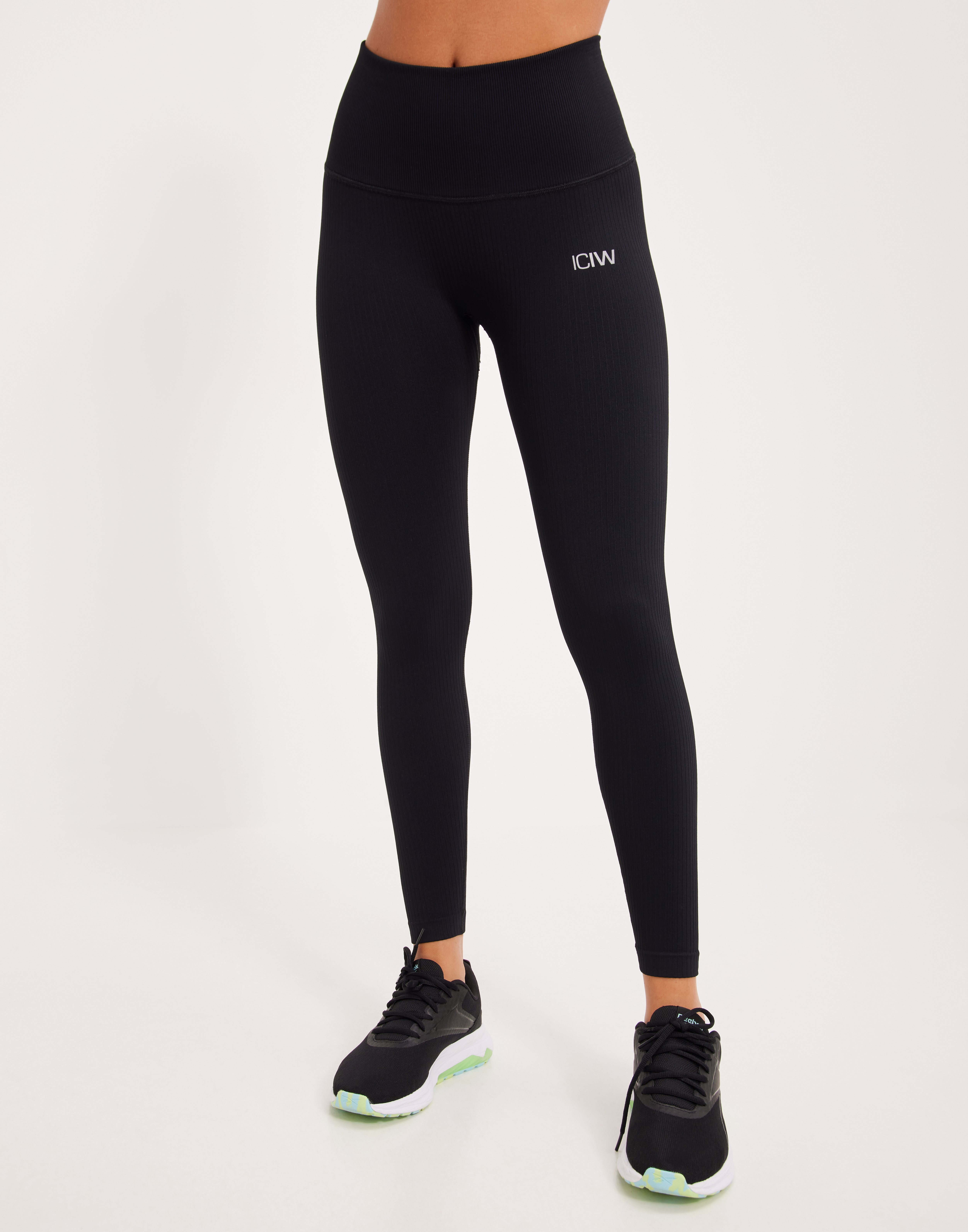 Buy ICANIWILL Ribbed Define Seamless Pocket Tights - Black | Nelly.com