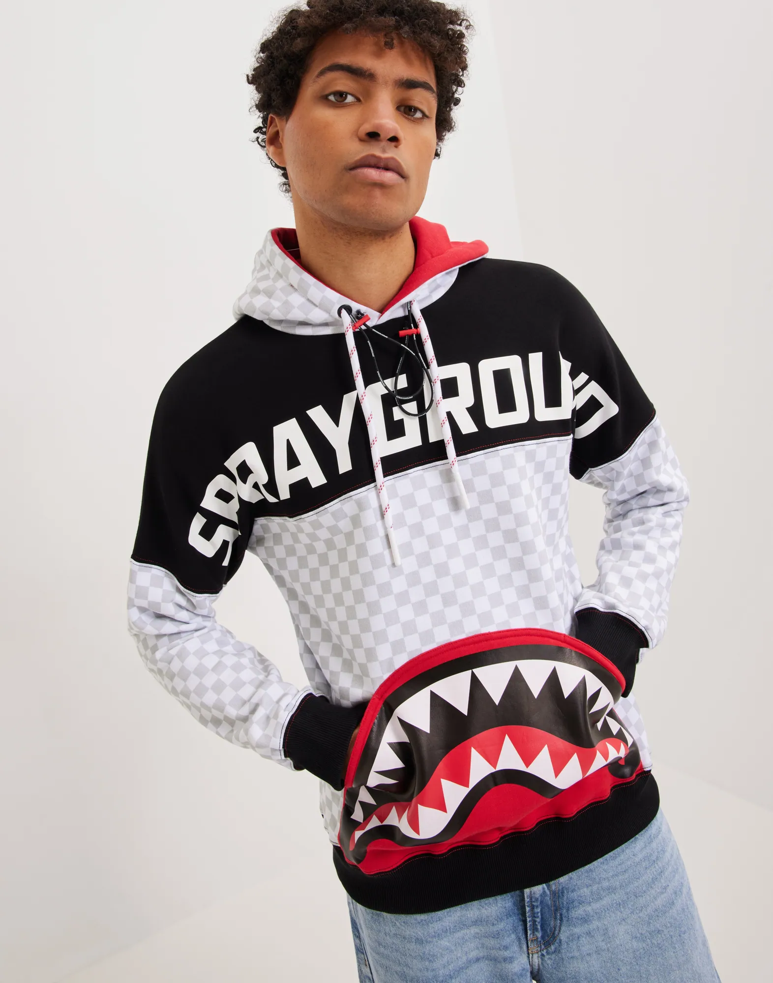 Köp Sprayground SMOOTH HOODIE TECH BLACK - White | NLYMAN