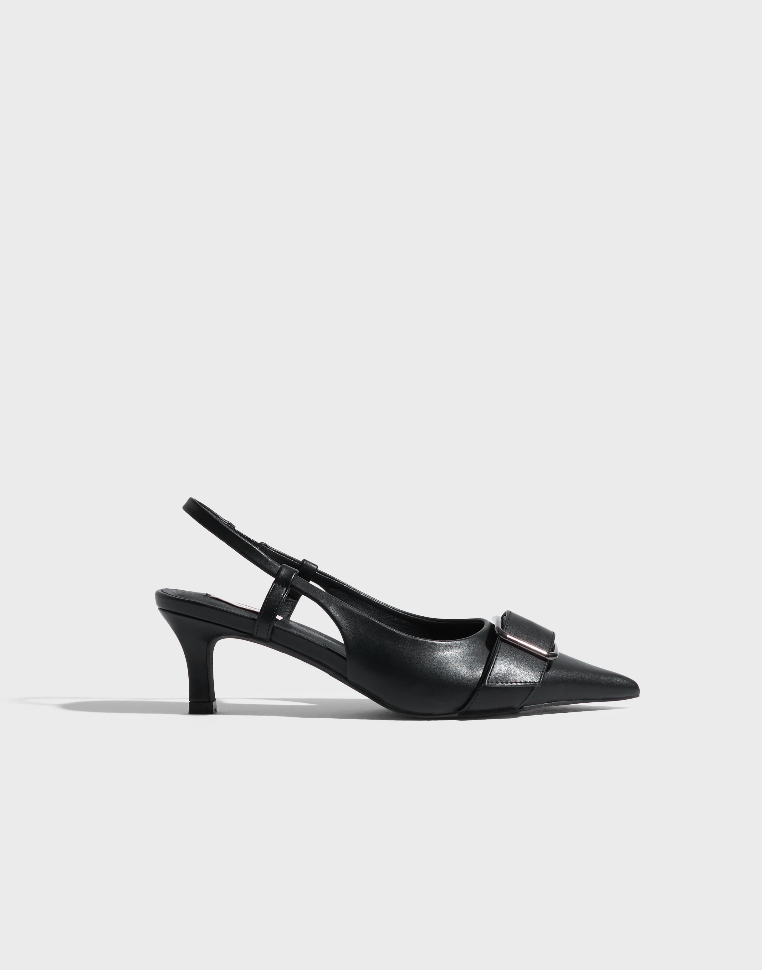 Buy Nelly Open Pointy Buckle Heel - Black | Nelly.com