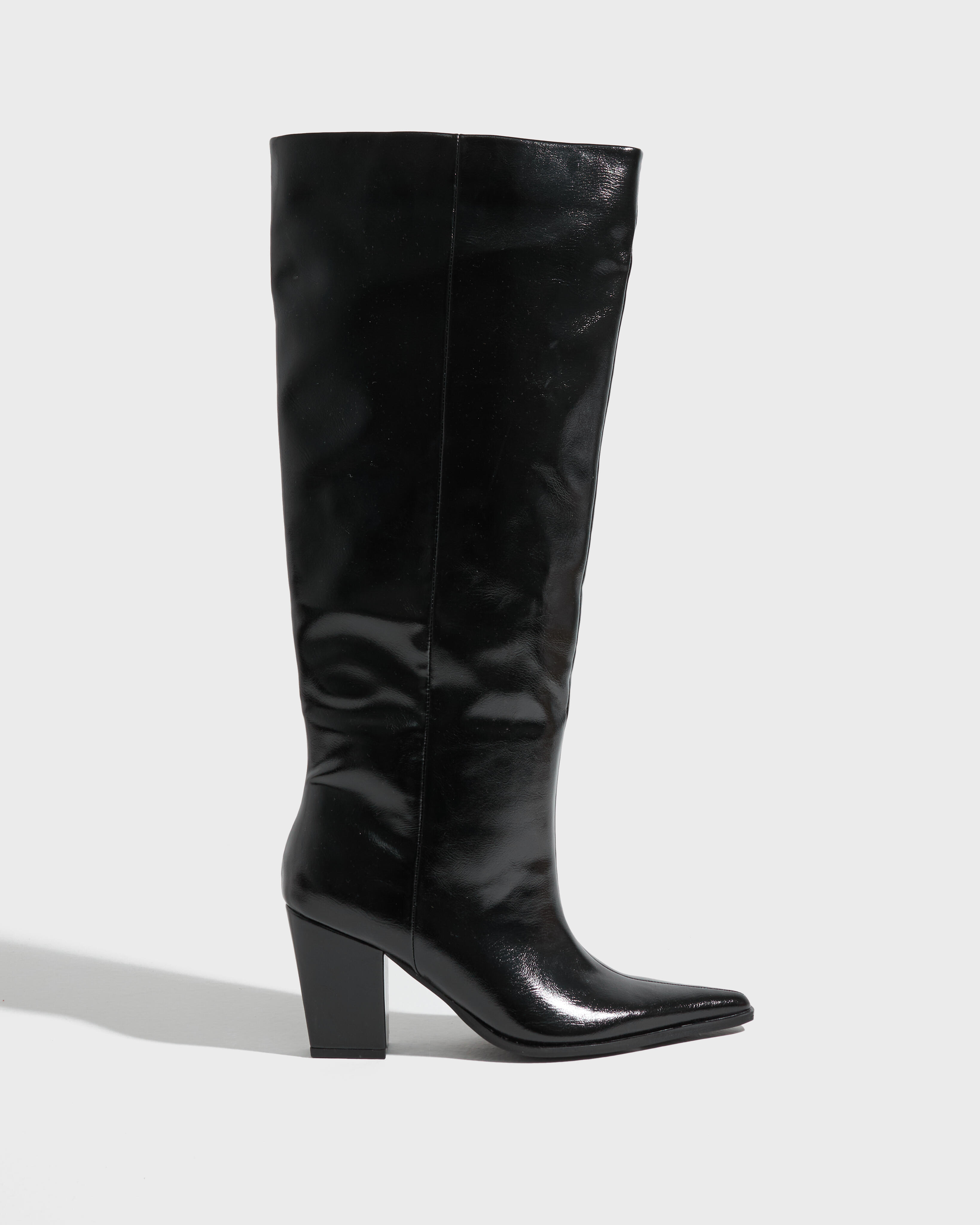 Kjøp Nelly Wide Leg Pointy Boot - Black | Nelly.com