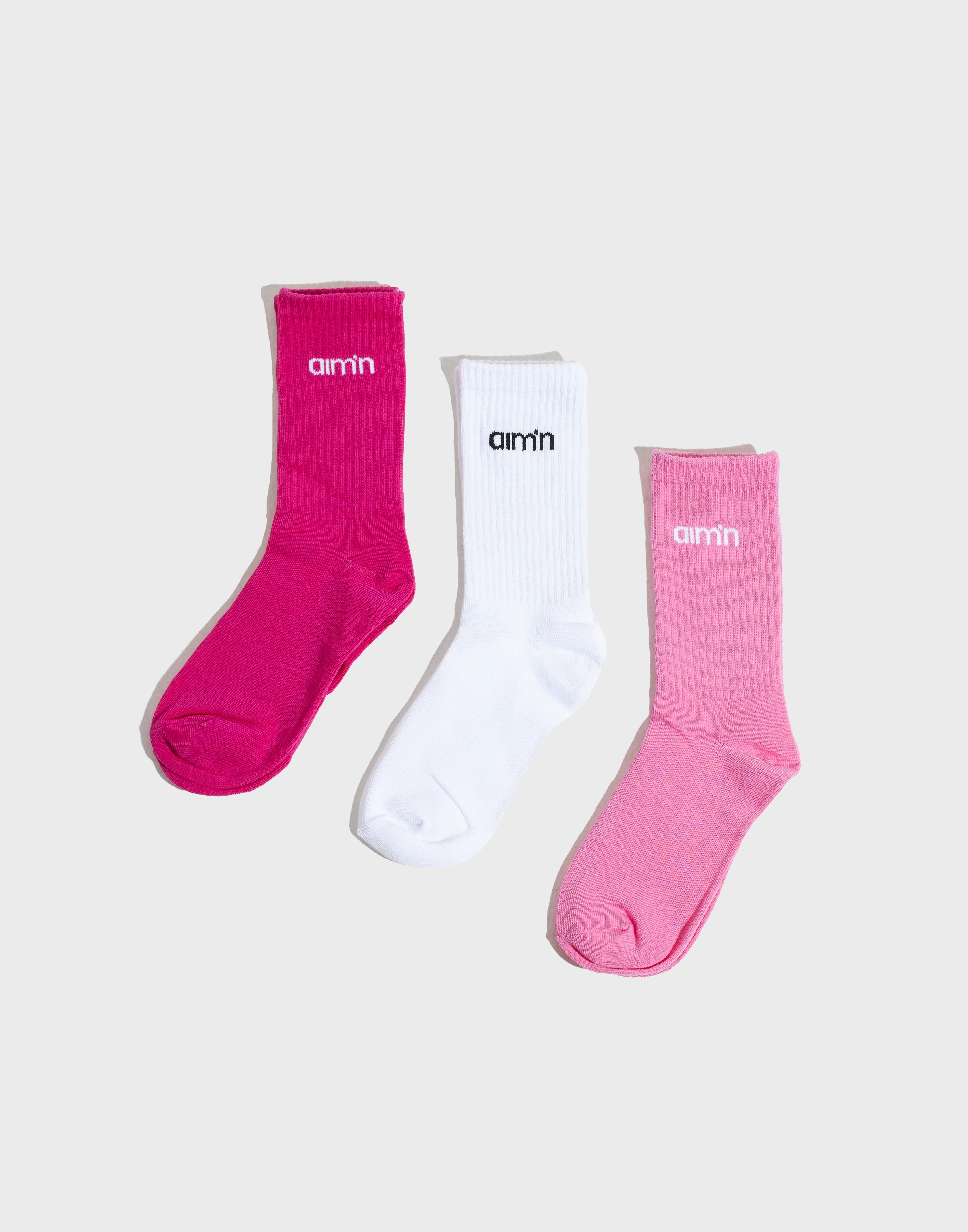 Köp Aim'n Aim'n Logo Socks 3-Pack - Pink | Nelly.com
