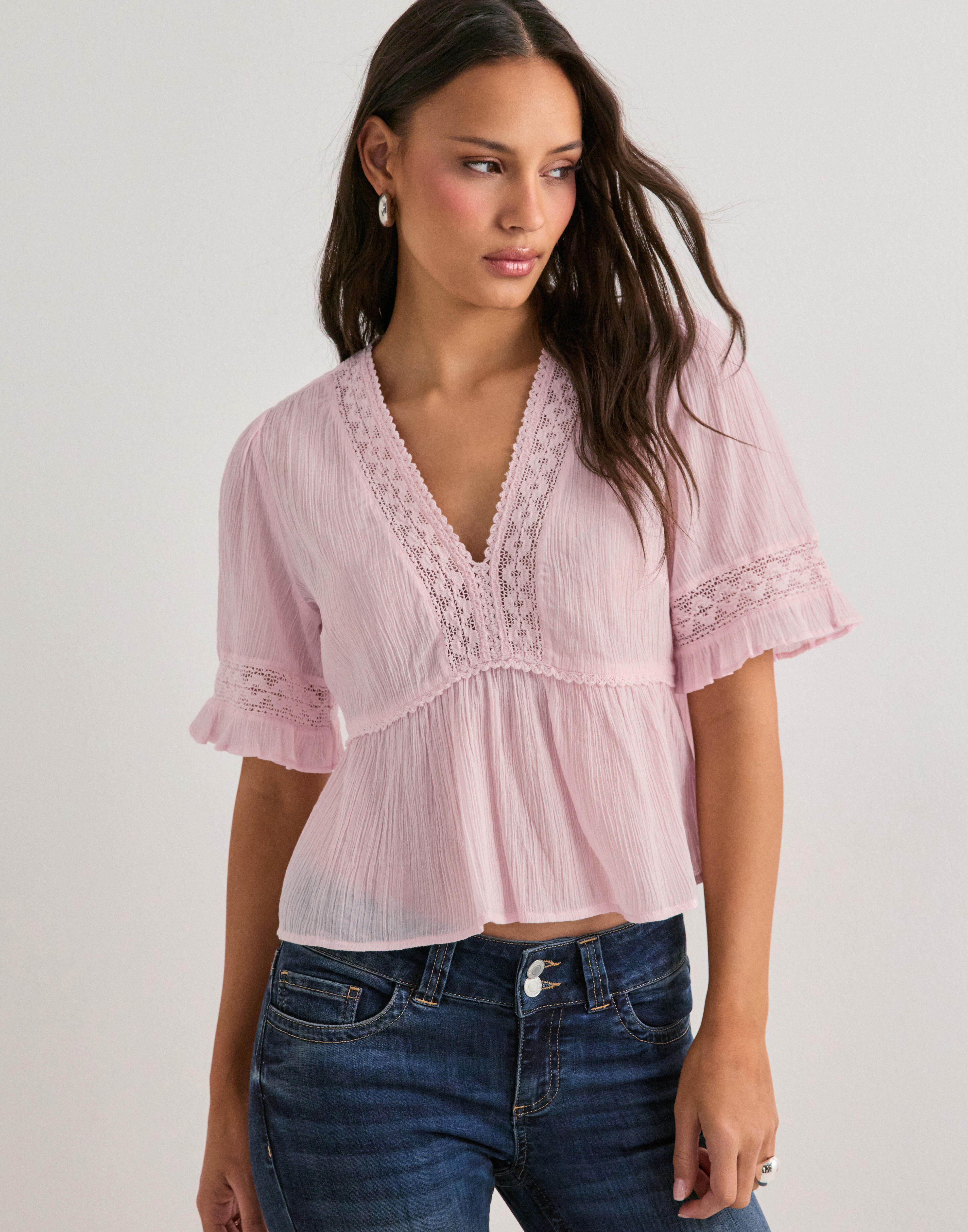 Kaufen Nelly Sweet Detail Blouse - Light Pink | Nelly.com
