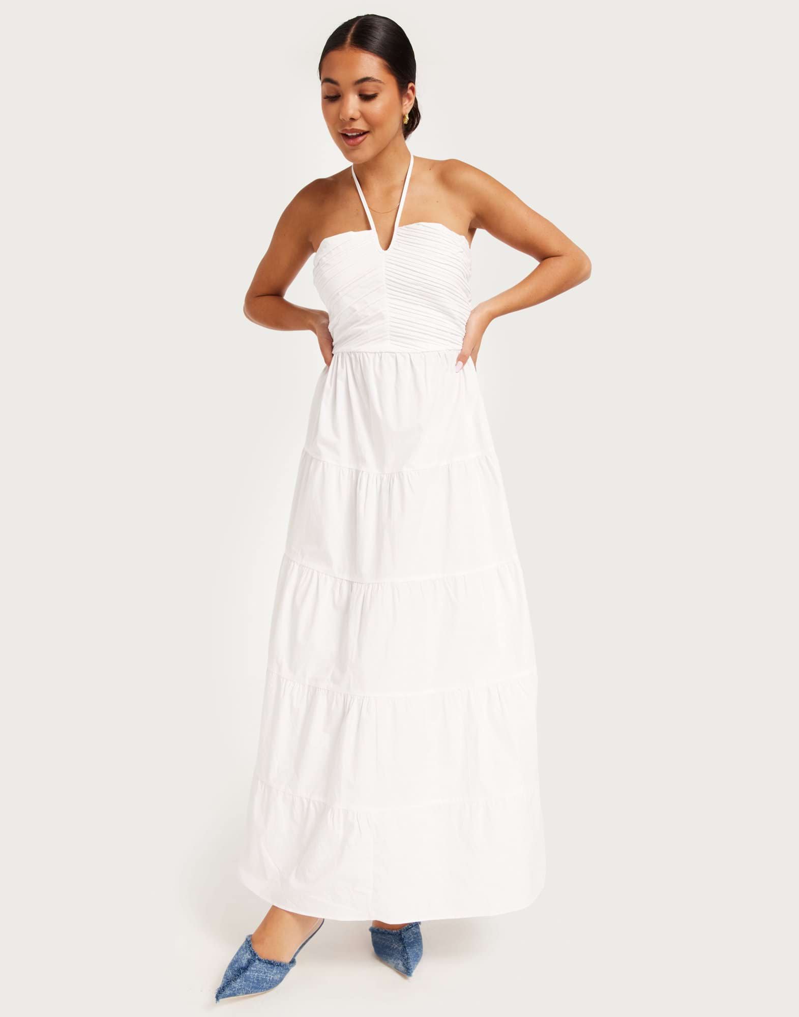 Buy Neo Noir Mevina Poplin Dress - White | Nelly.com