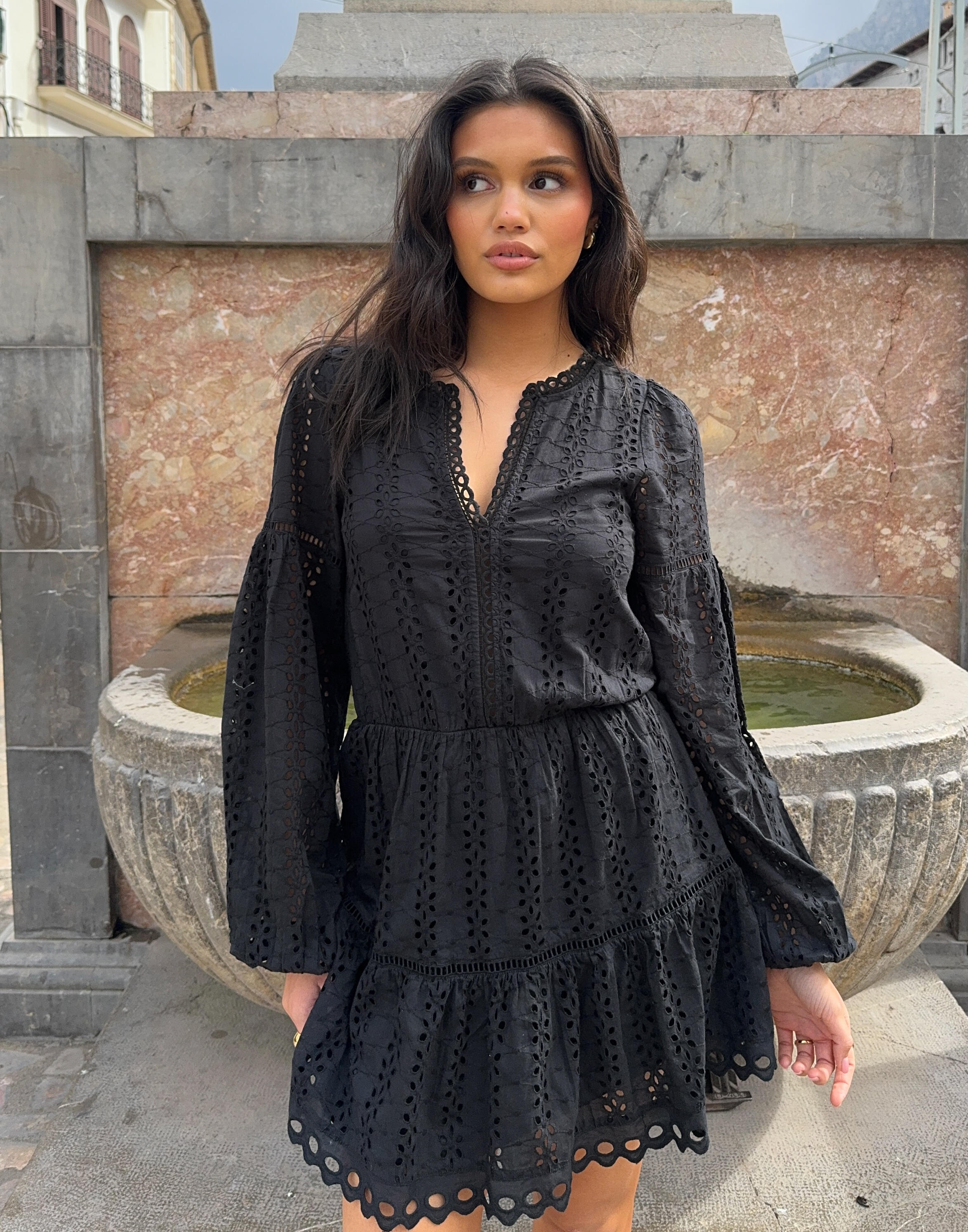 Kjøp Nelly Embroidered Dress - Black | Nelly.com